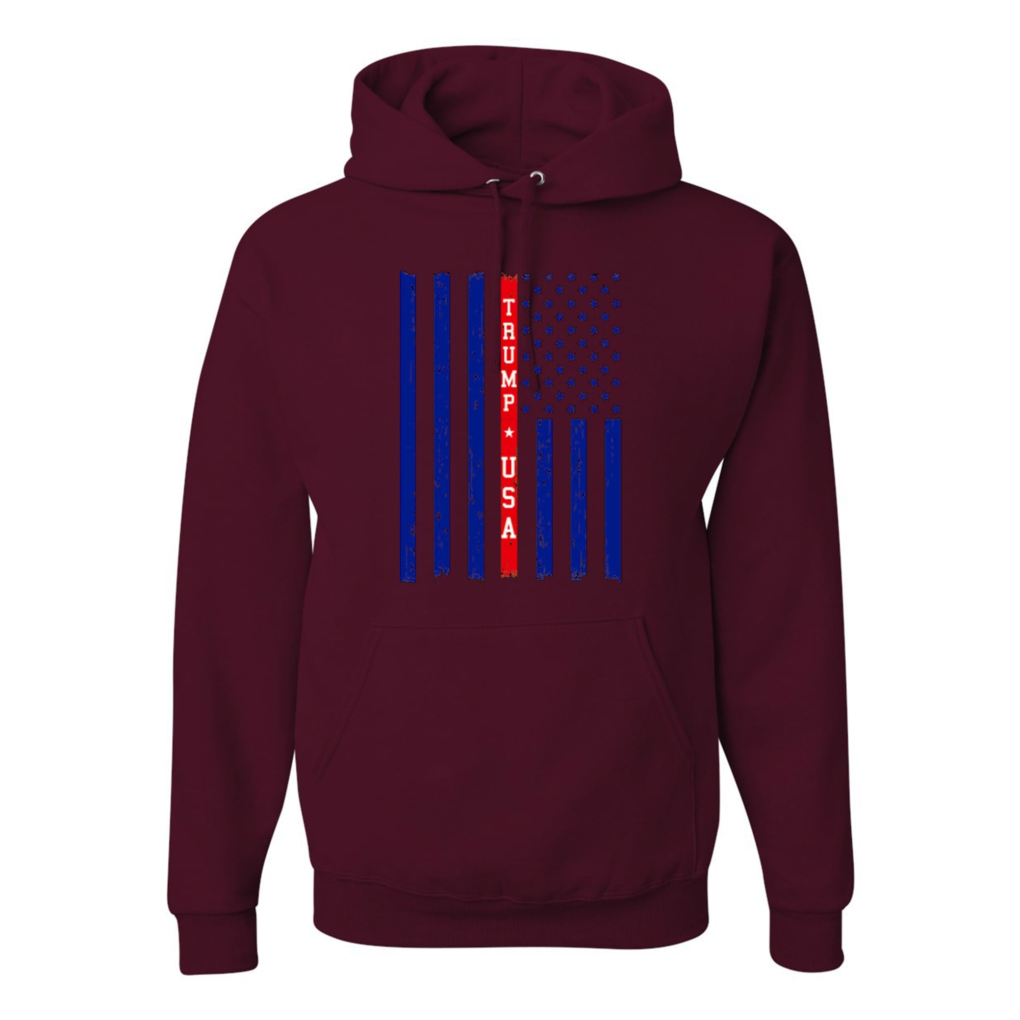 Donald Trump Flag USA Political Mens Hoodies, Maroon, Small - Walmart.com