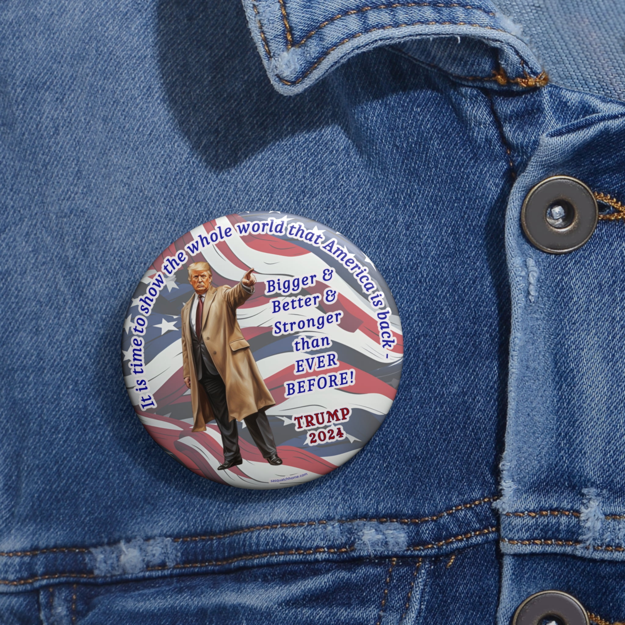 Donald Trump "It's Time" Pin Lapel Buttons - Walmart.com