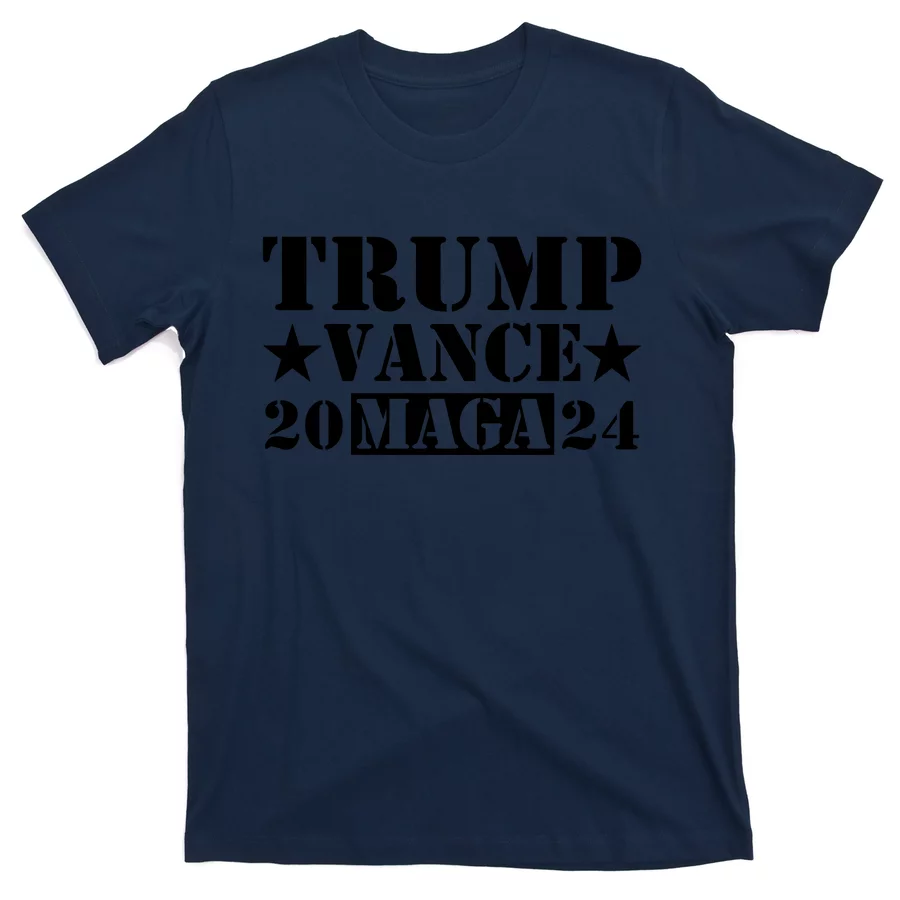 Donald Trump Jd Vance 2024 Maga Army Stamp Black Logo T-Shirt - Walmart.com