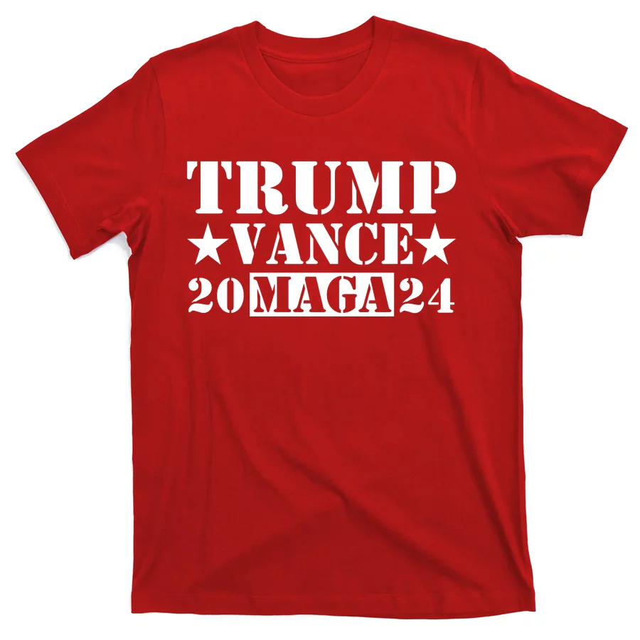 Donald Trump Jd Vance 2024 Maga Army Stamp T-Shirt - Walmart.com