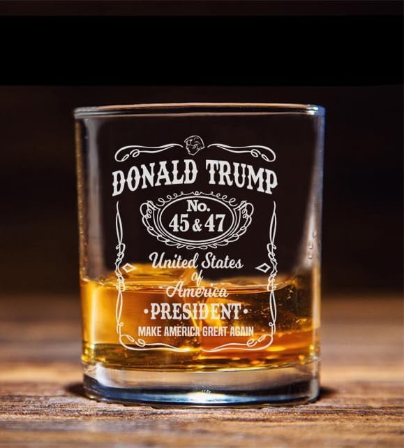 Donald Trump Laser Engraved Whiskey Glass, Right Wing, Conservative ...