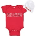 Donald Trump Make America Great Again Baby Bodysuit and MAGA Rib Cap ...