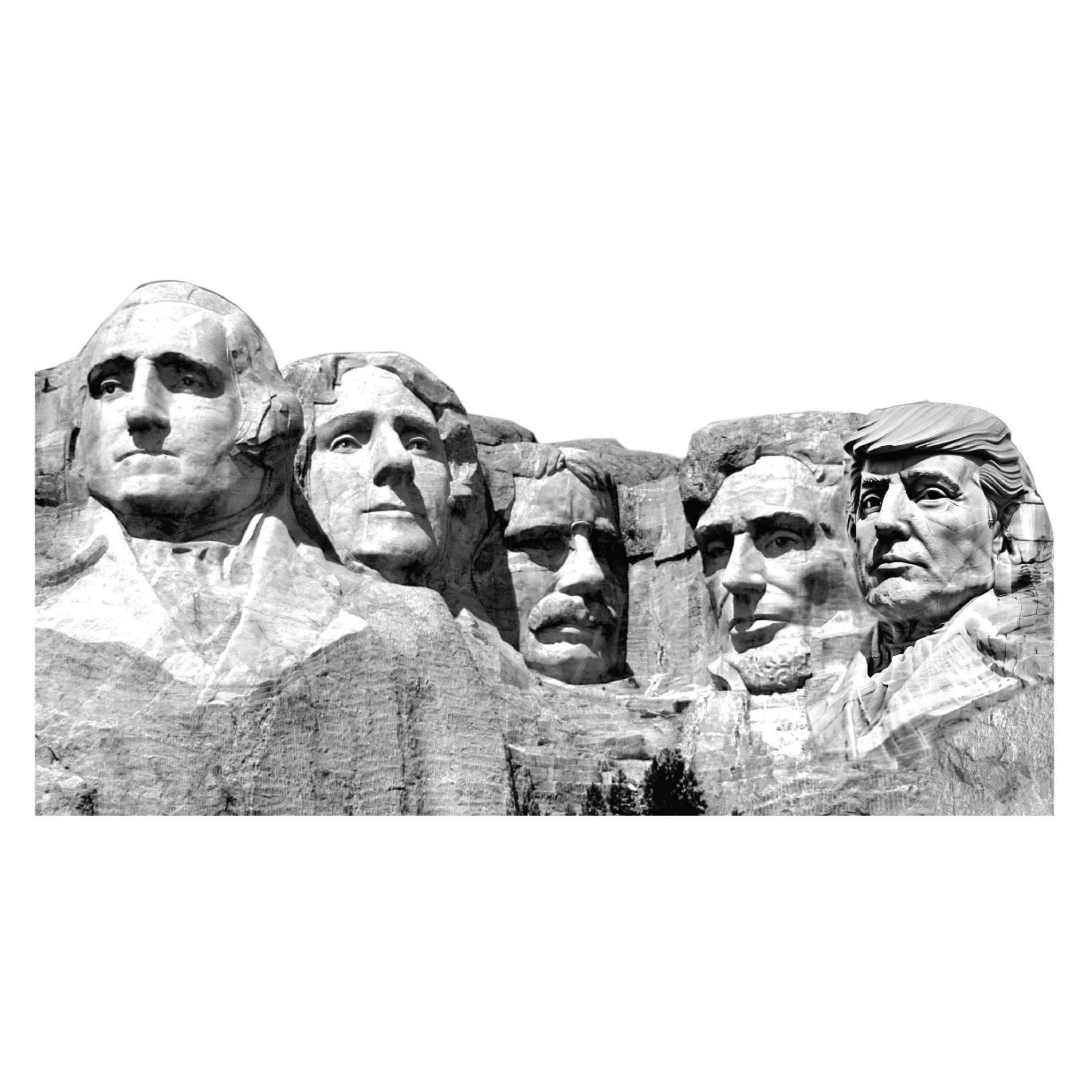Donald Trump Mount Rushmore Building Cardboard Cutout Life Size, 6 Feet ...