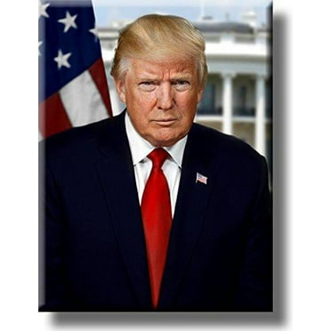 45th President Donald Trump Portrait on Stretched Canvas Wall Art Décor ...