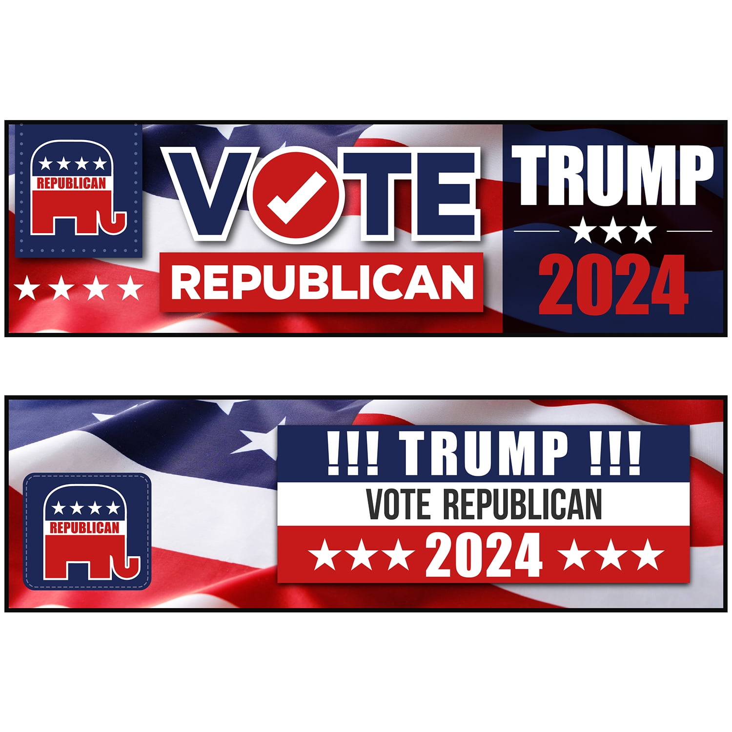 Donald Trump Republican Bumper Stickers for 2024 Presidential Elections ...