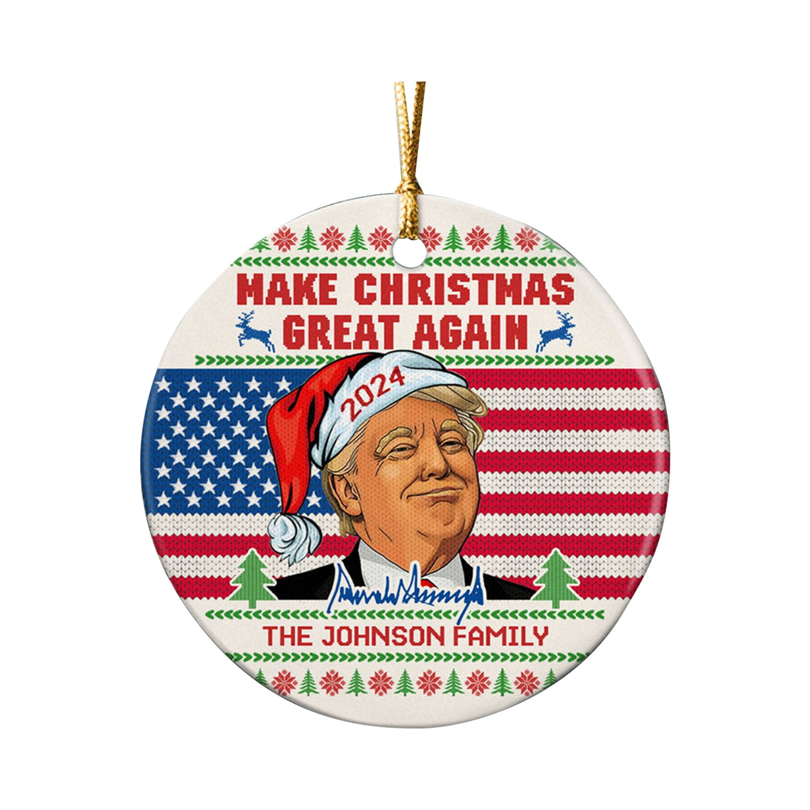 Donald Trump Santa All I Want For Christmas Ornament, Trump Christmas ...