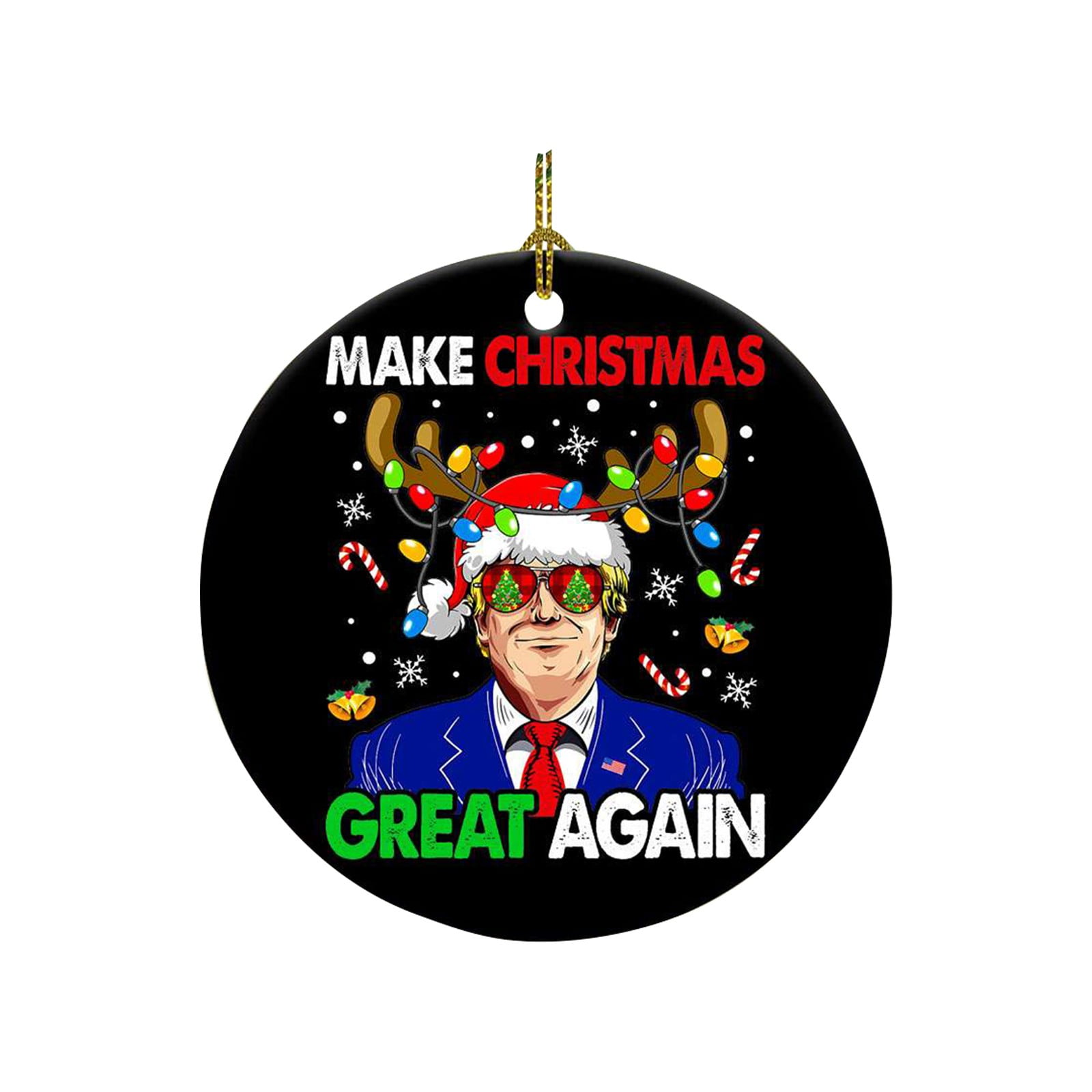 Donald Trump Santa All I Want For Christmas Ornament, Trump Christmas ...