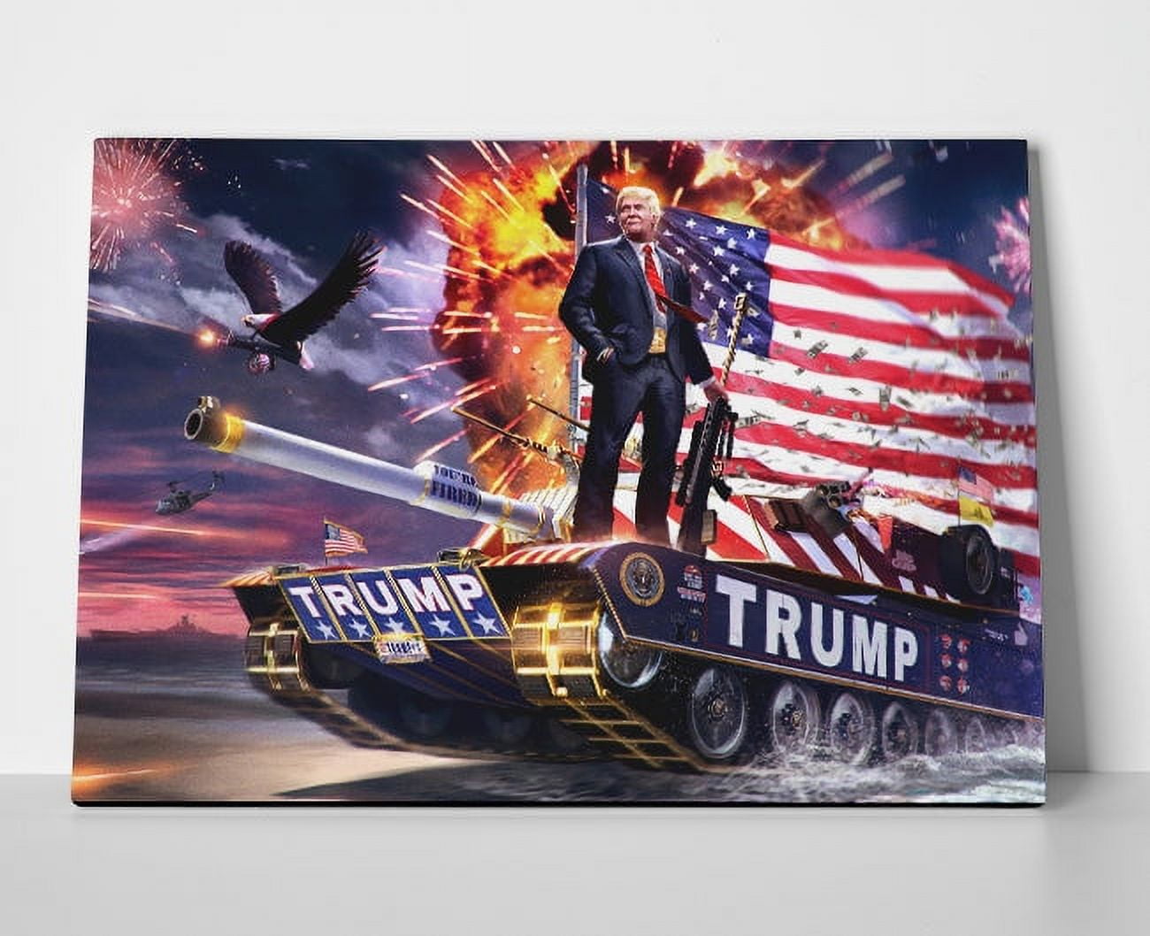Donald Trump Tank Poster or Wrapped Canvas - Walmart.com