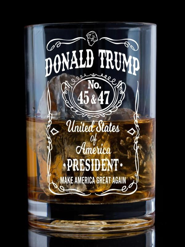 Donald Trump Whiskey Glass - Premium 11oz Laser Engraved Glassware ...