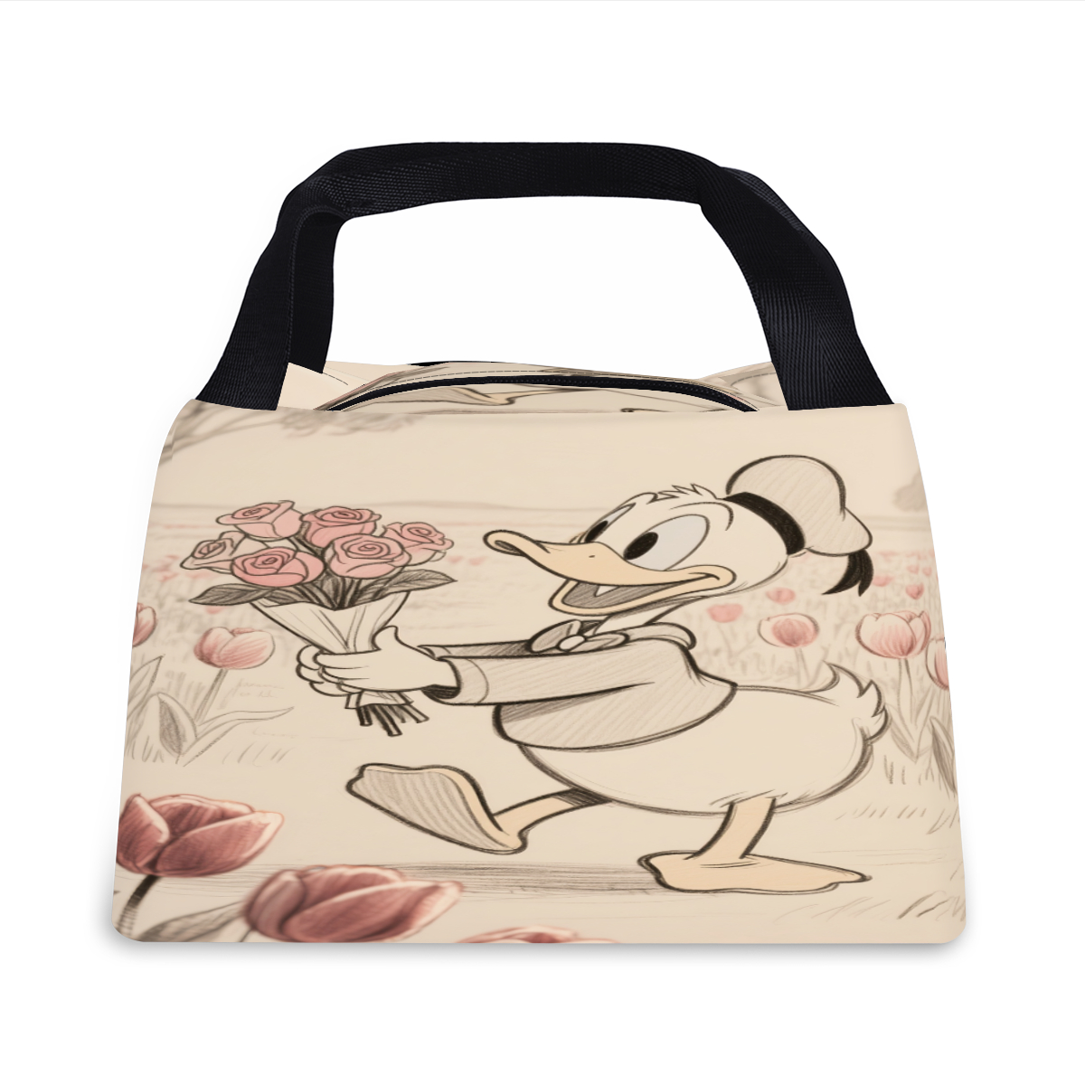 Donald X DuckPortable cartoon lunch bag, reusable lunch bag, beautiful ...