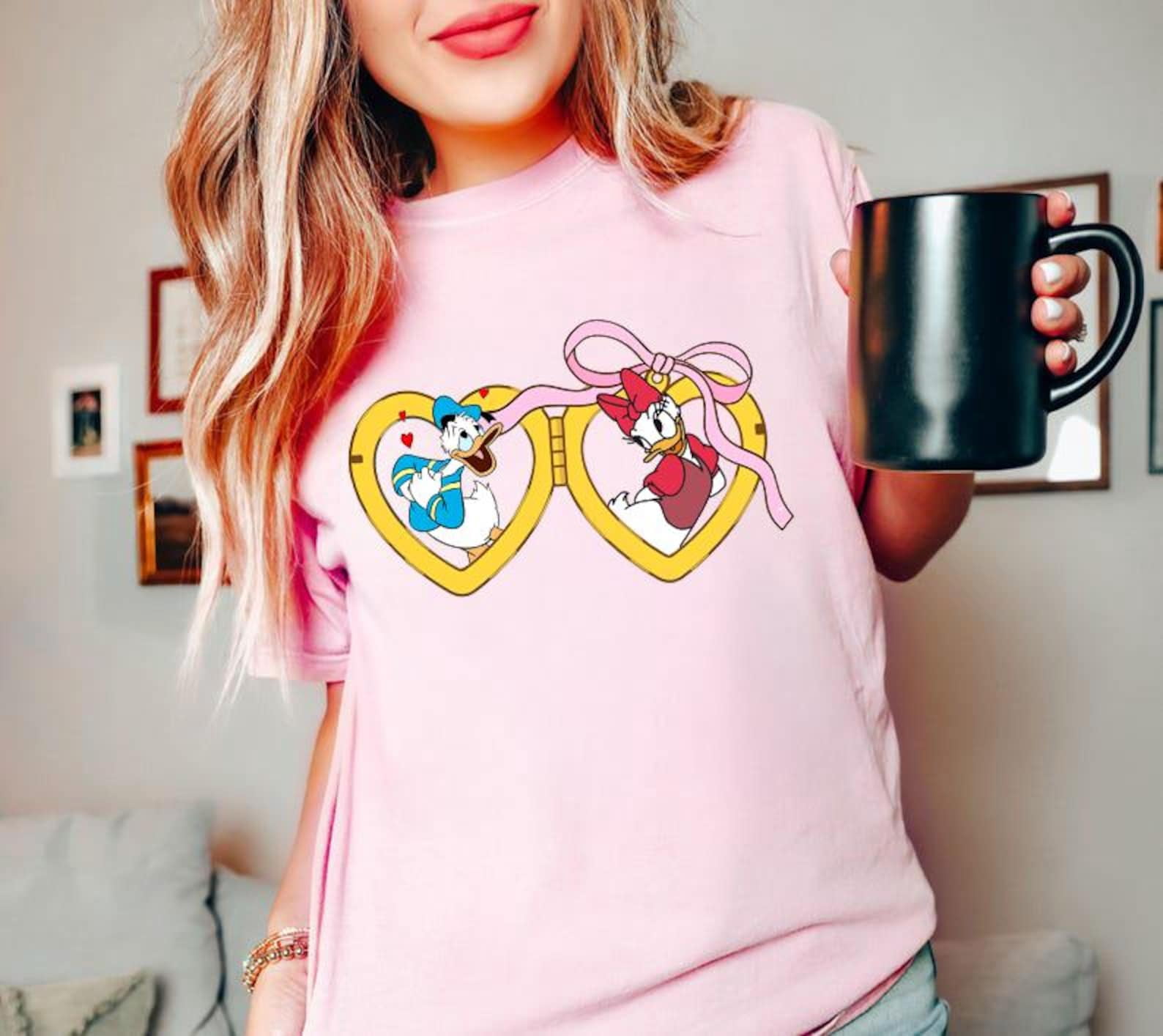 Donald and Daisy Duck Locket Shirt, D D Couple Matching, Valentine Gift ...