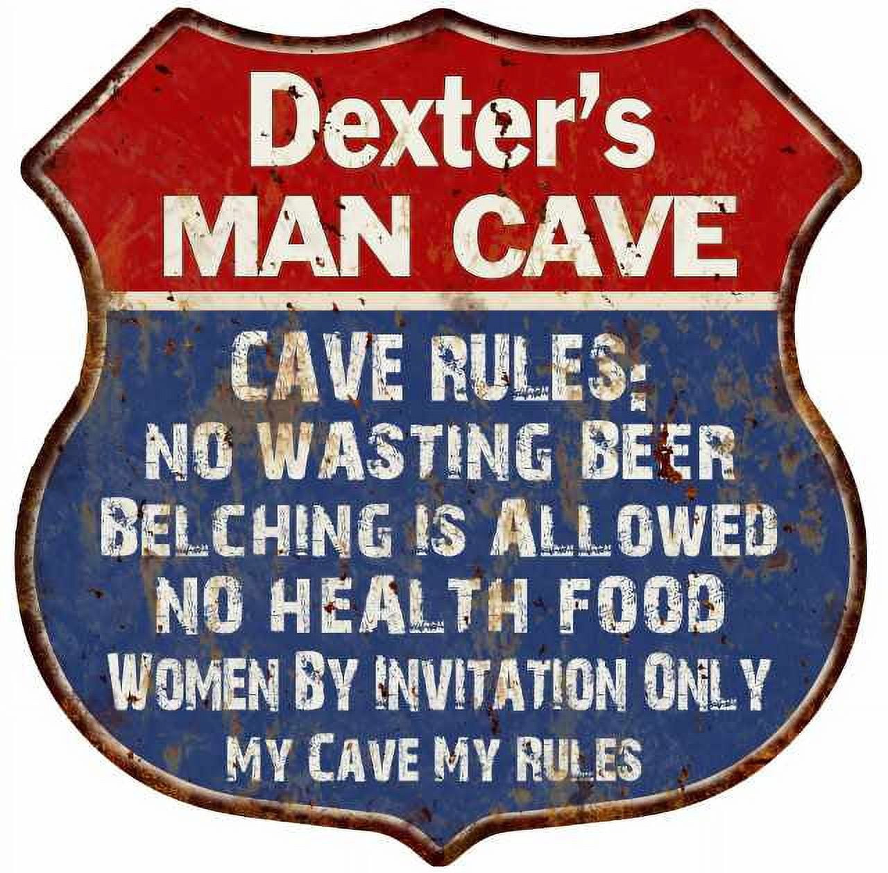 Donald's Man Cave Rules Sign Shield Metal Gift 211110023269 - Walmart.com