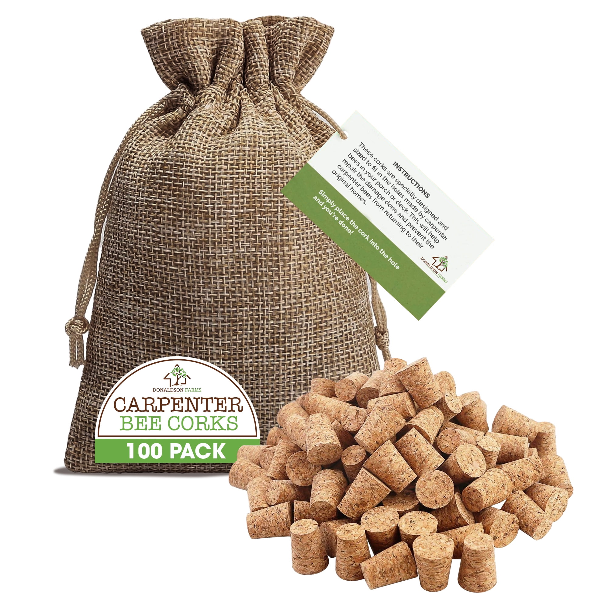 Donaldson Farms Carpenter Bee Corks - 100 Pack - Walmart.com