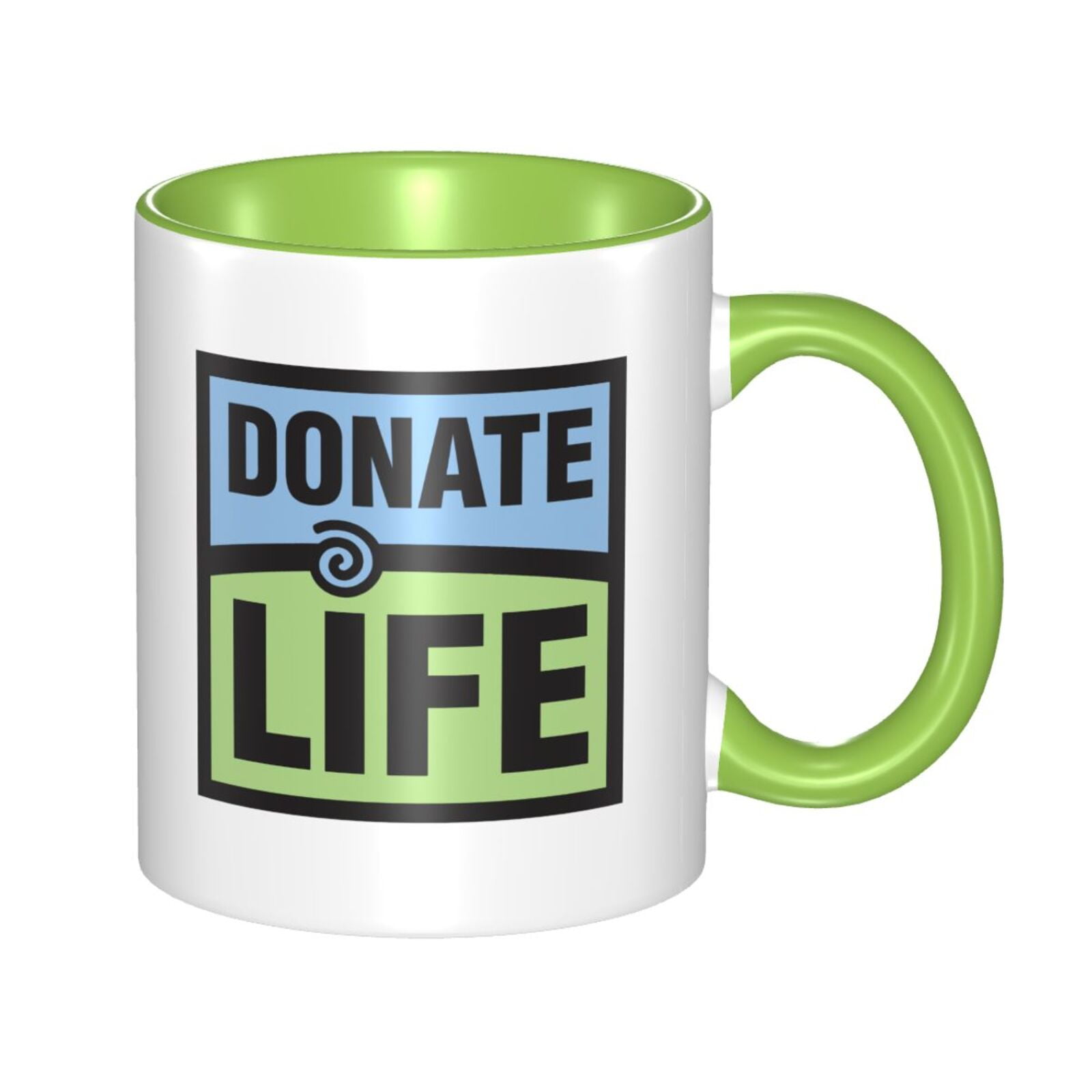 Donate Life Logo Classic Coffee Mugs Stylish Ceramic Cup with Handles ...