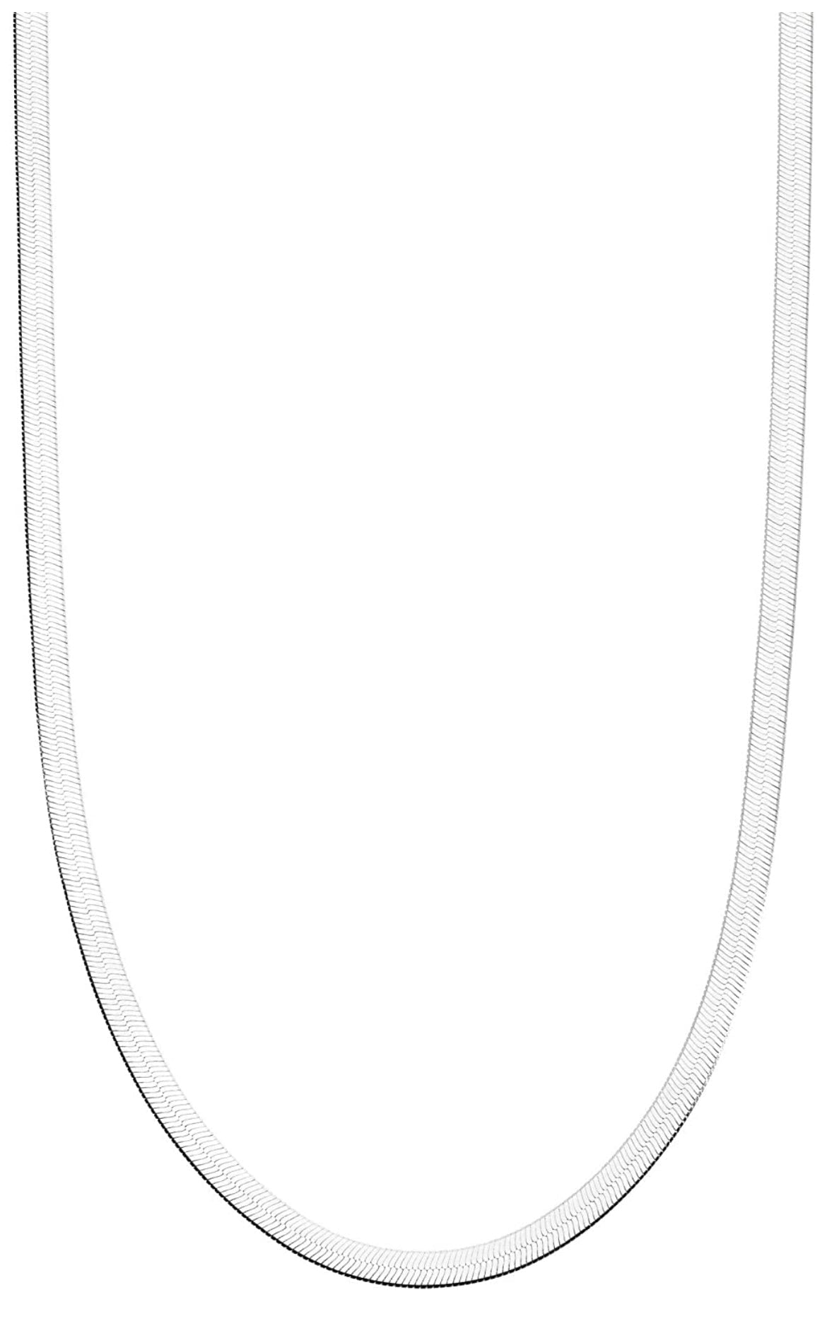 Donatello Gian, 925 Sterling Silver Chain Necklace, Unisex Flat ...