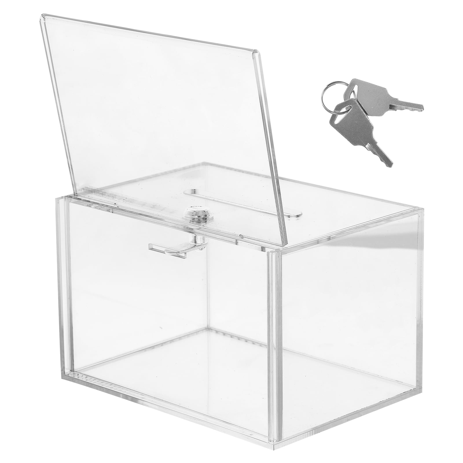 Donation Box Clear Large Ticket Drop Bucket Miss Transparent - Walmart.com