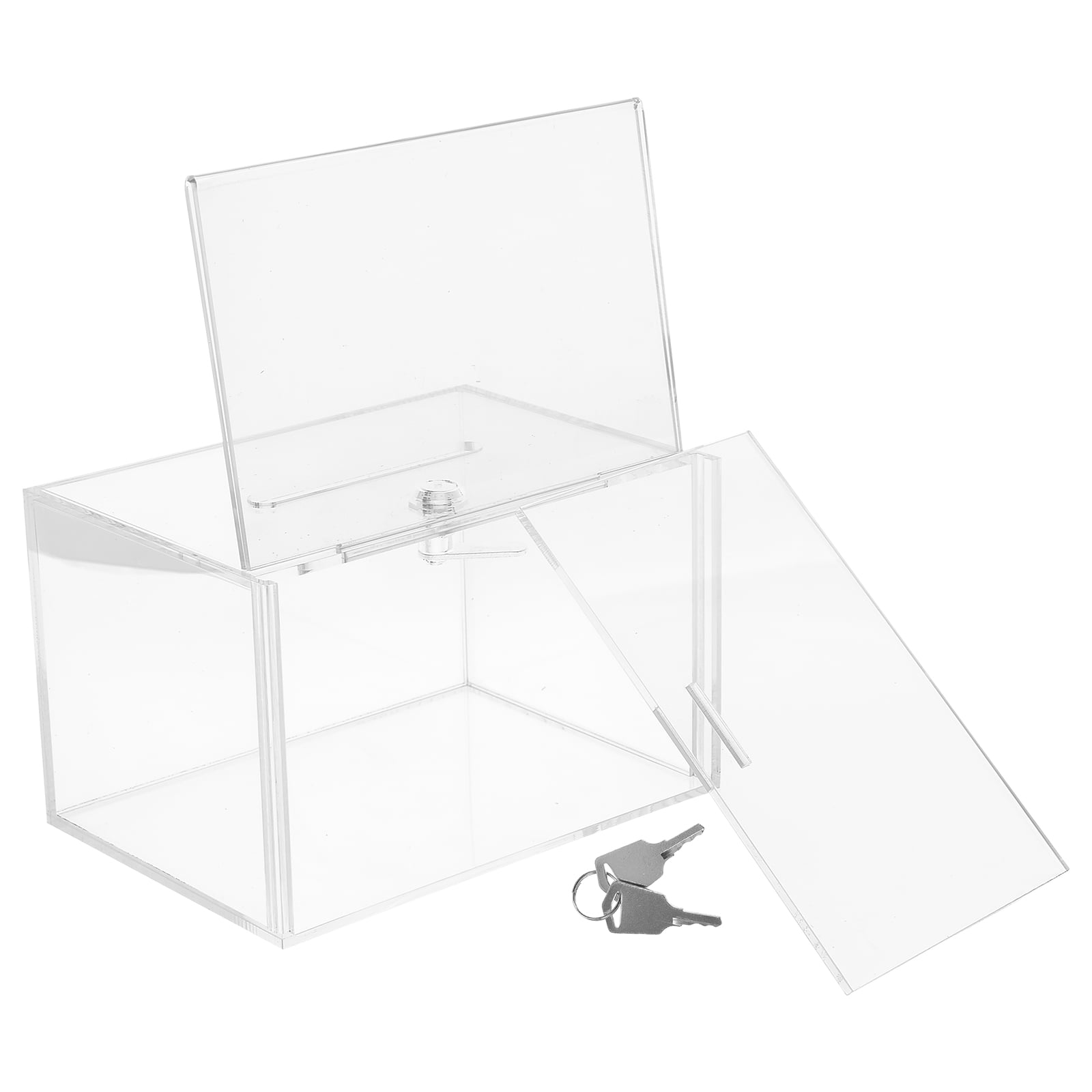 Donation Box Clear Window Mailbox Ticket Drop Bucket Miss Transparent ...