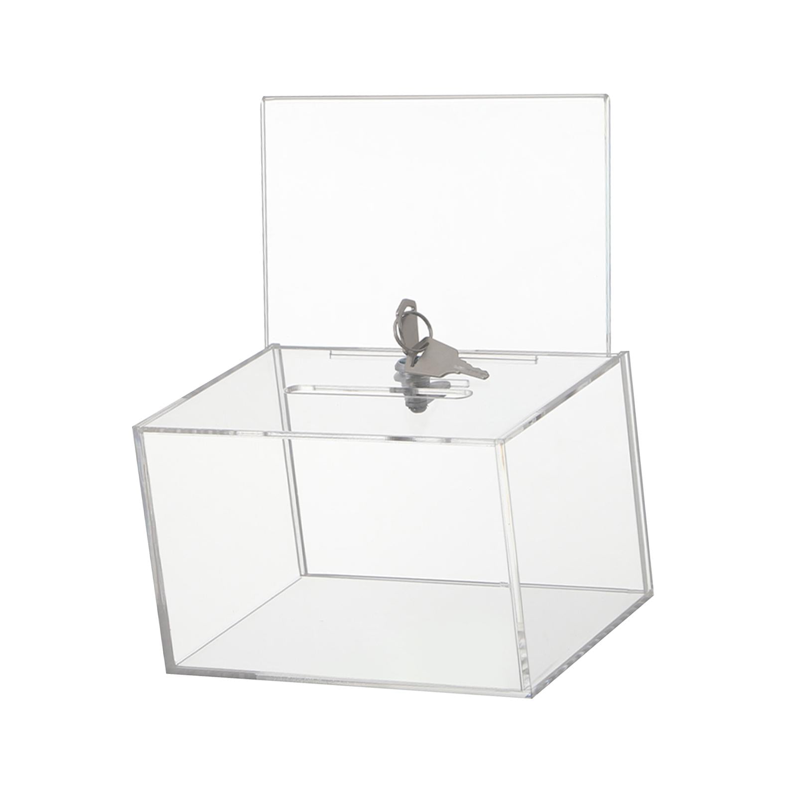 Donation Box Suggestion Box Ballot Box Lockable Clear Acrylic for ...