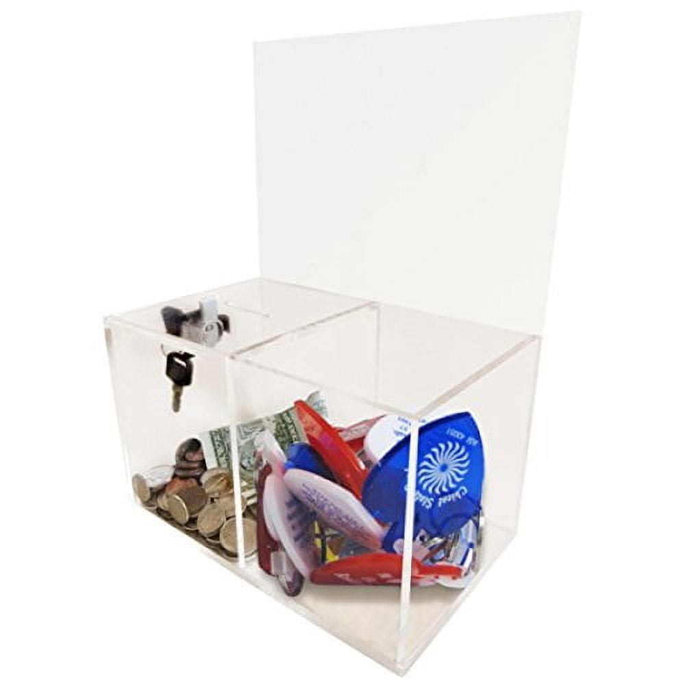 Donation Collection Box With AD display Area Treat or Prize Tip ...