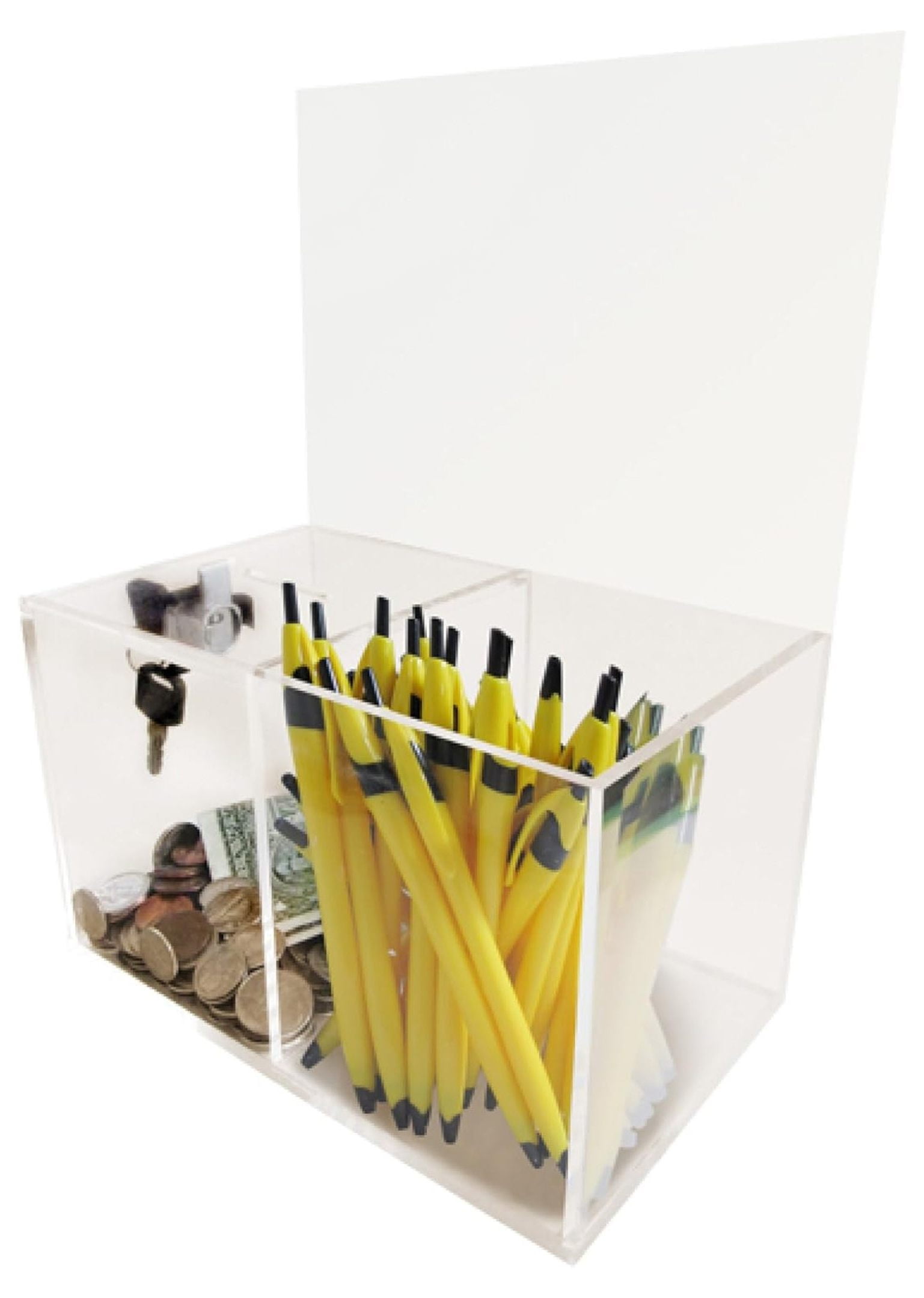 Donation Collection Box With AD display Area Treat or Prize Tip ...