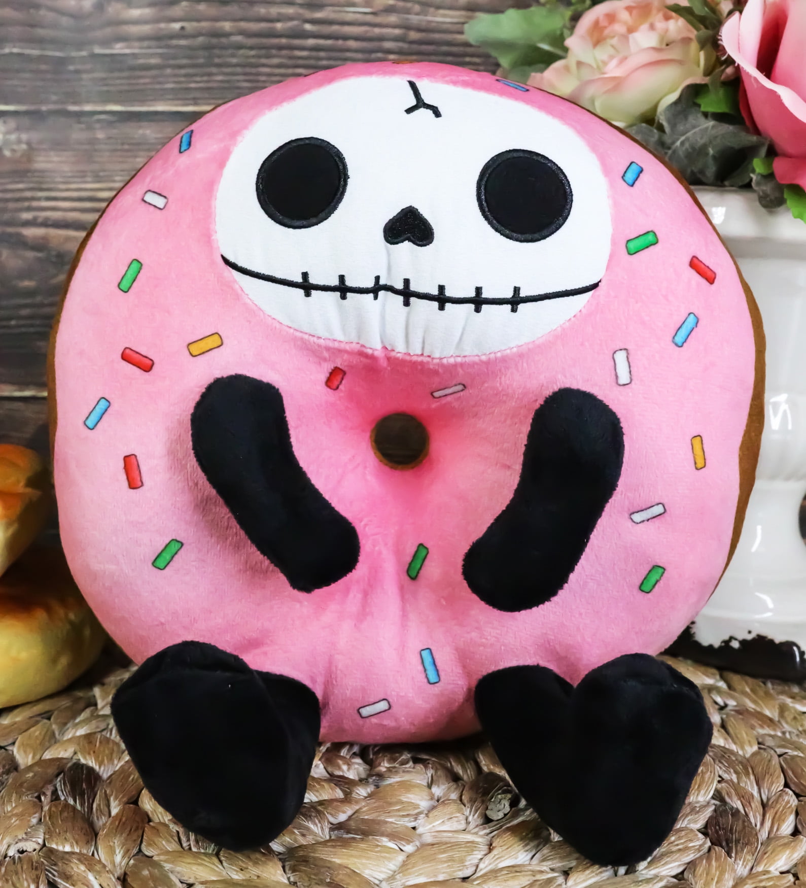 Donatsu Strawberry Sprinkles Donut Furrybones Skeleton Plush Toy Doll ...