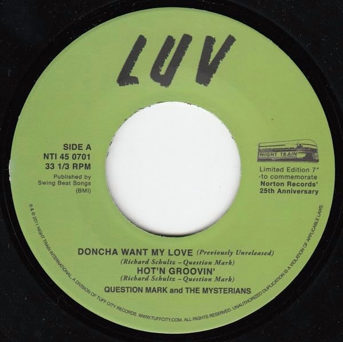 Question Mark And The Mysterians Doncha Want My Love/funky Lady (Vinyl ...