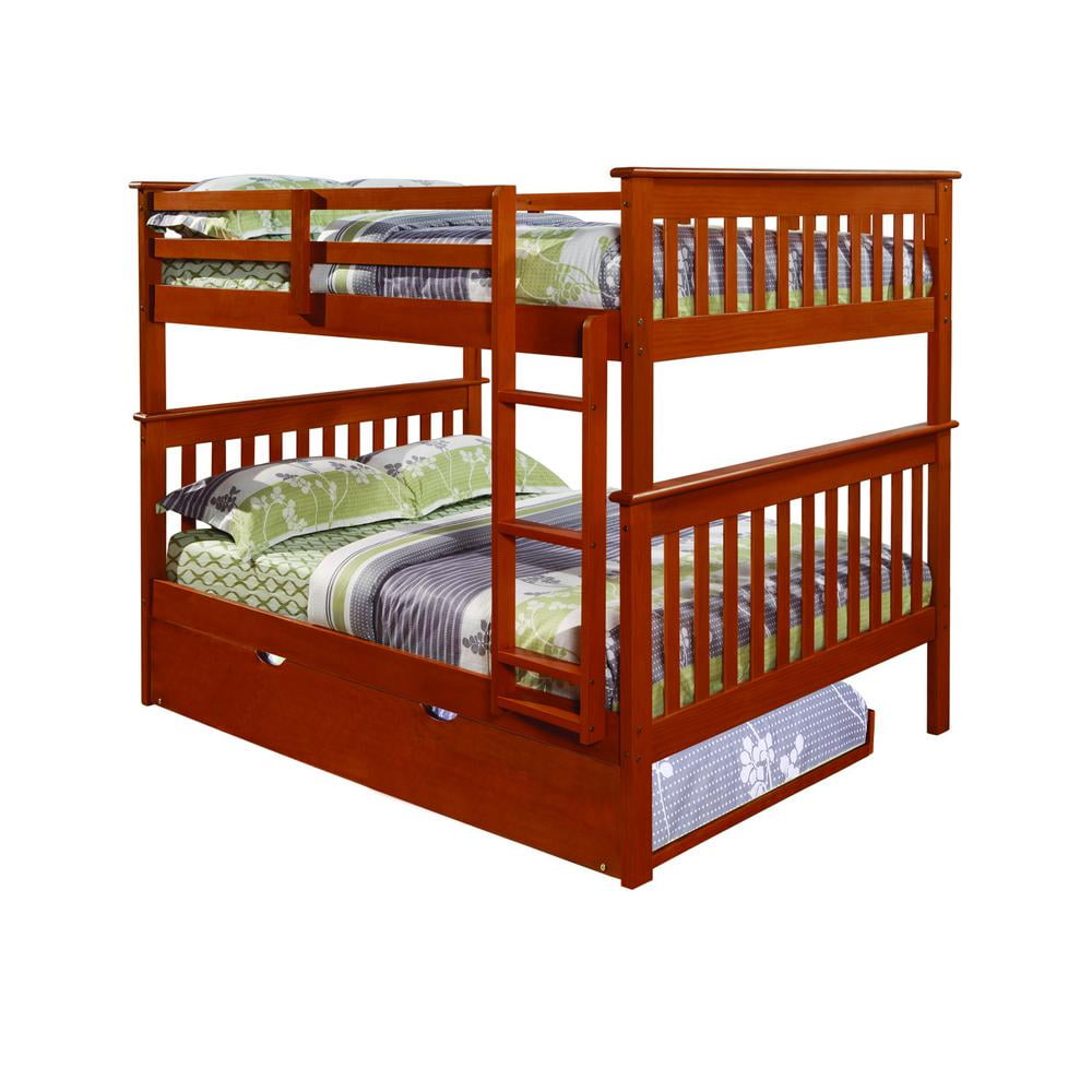Donco Trading Full/Full Mission Bunk Bed W/Twin Trundle - Walmart.com