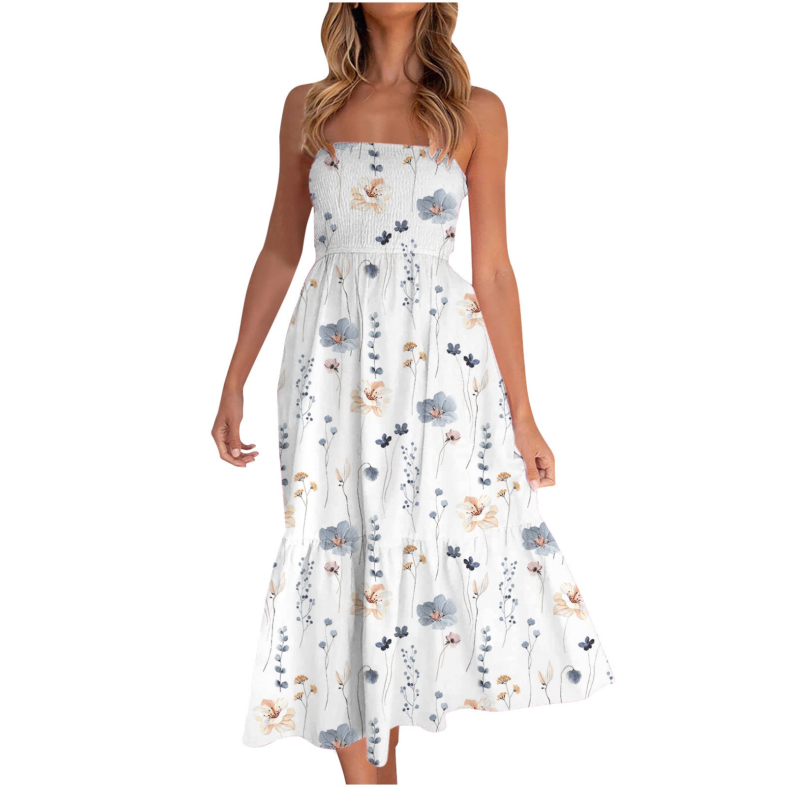 DondPO Maxi Dress for Women Corset Dress Summer Long Off Shoulder Dress ...