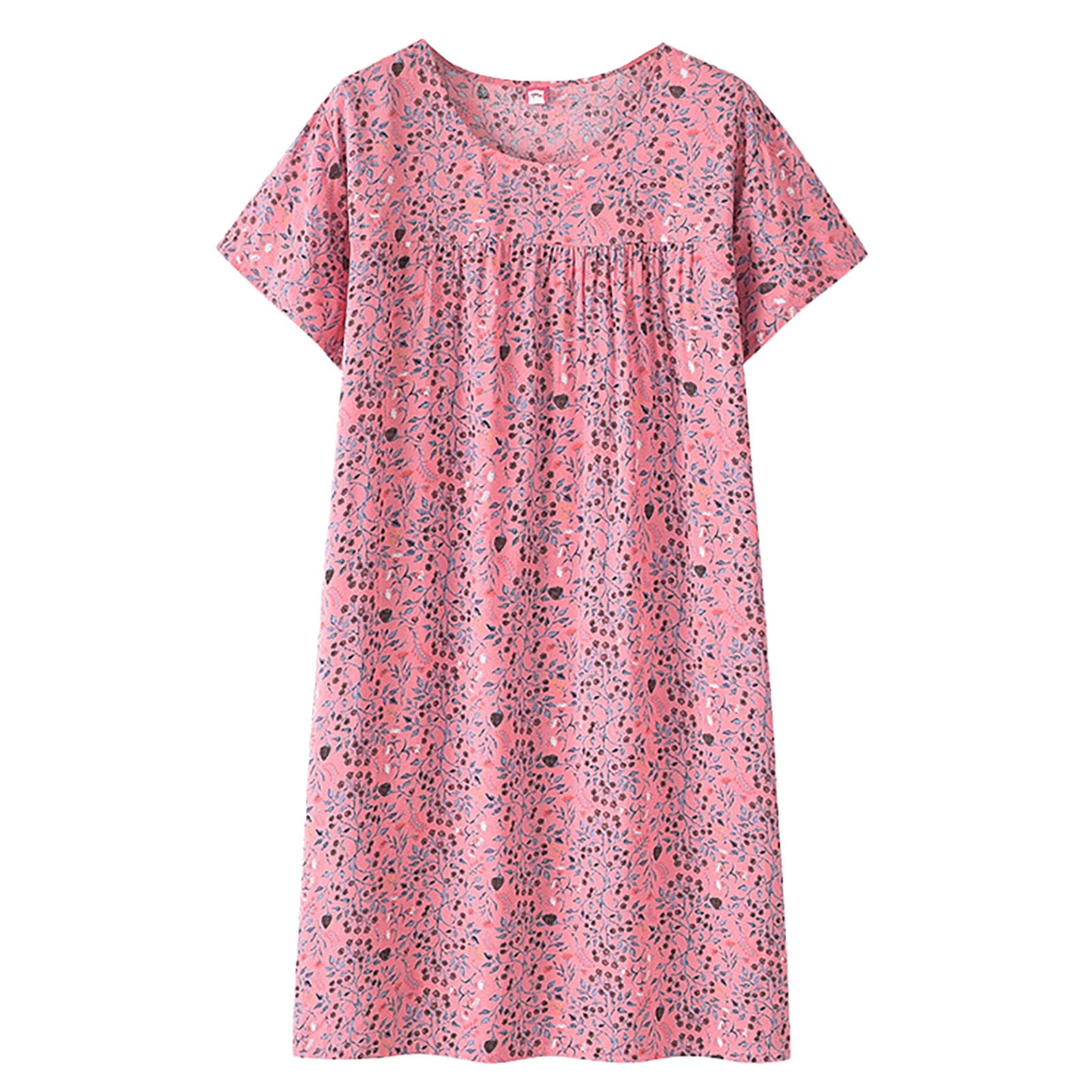 DondPO Nightgowns for Women Summer Cotton Silk Short Sleeved Sleep ...