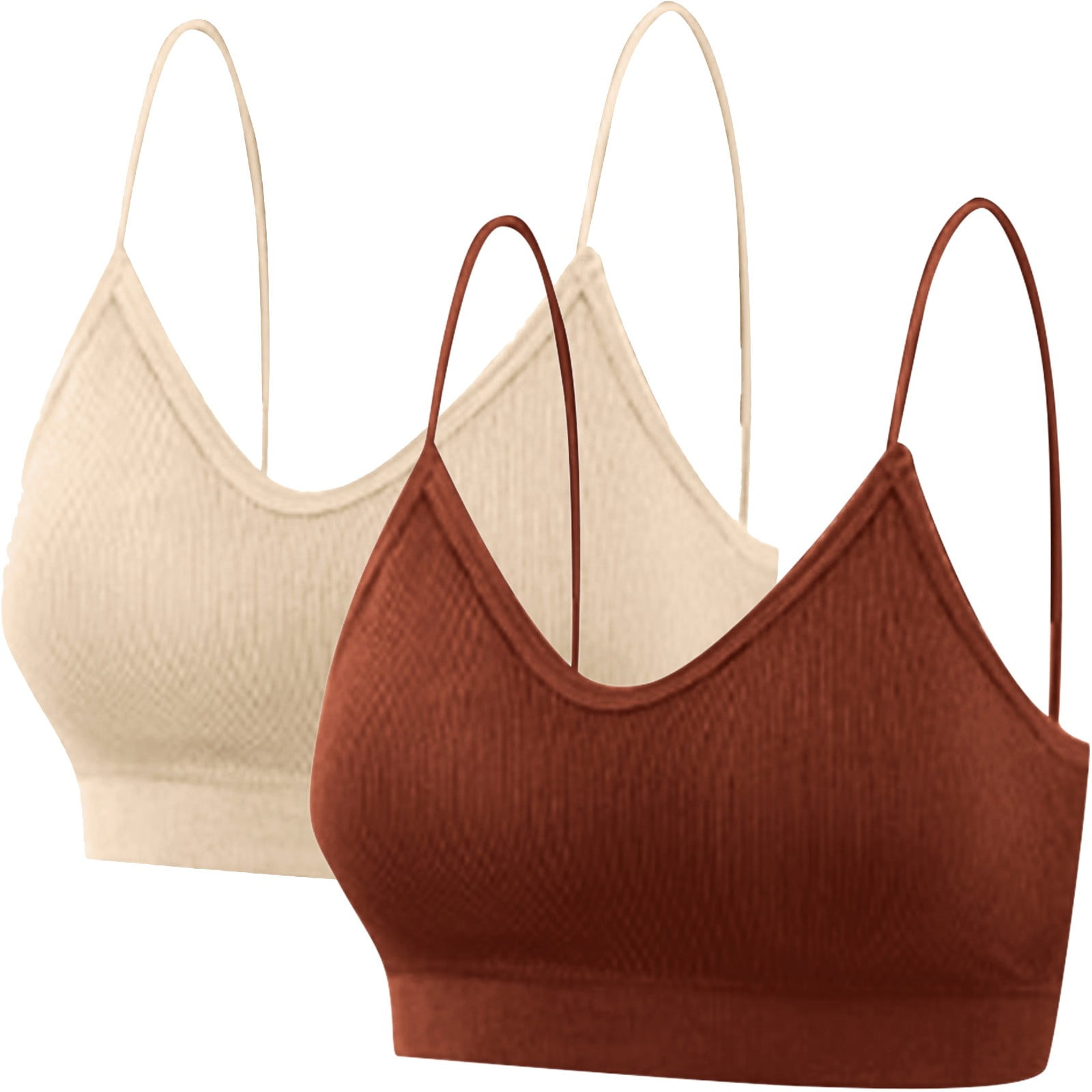 DondPO Plus Size Bra，Lady's Two Set Top Strap Breast Thread Plus Size ...