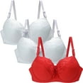DondPO Plus Size Bra，Women's Underwear Cup Bra Lace Bra For Women Plus ...