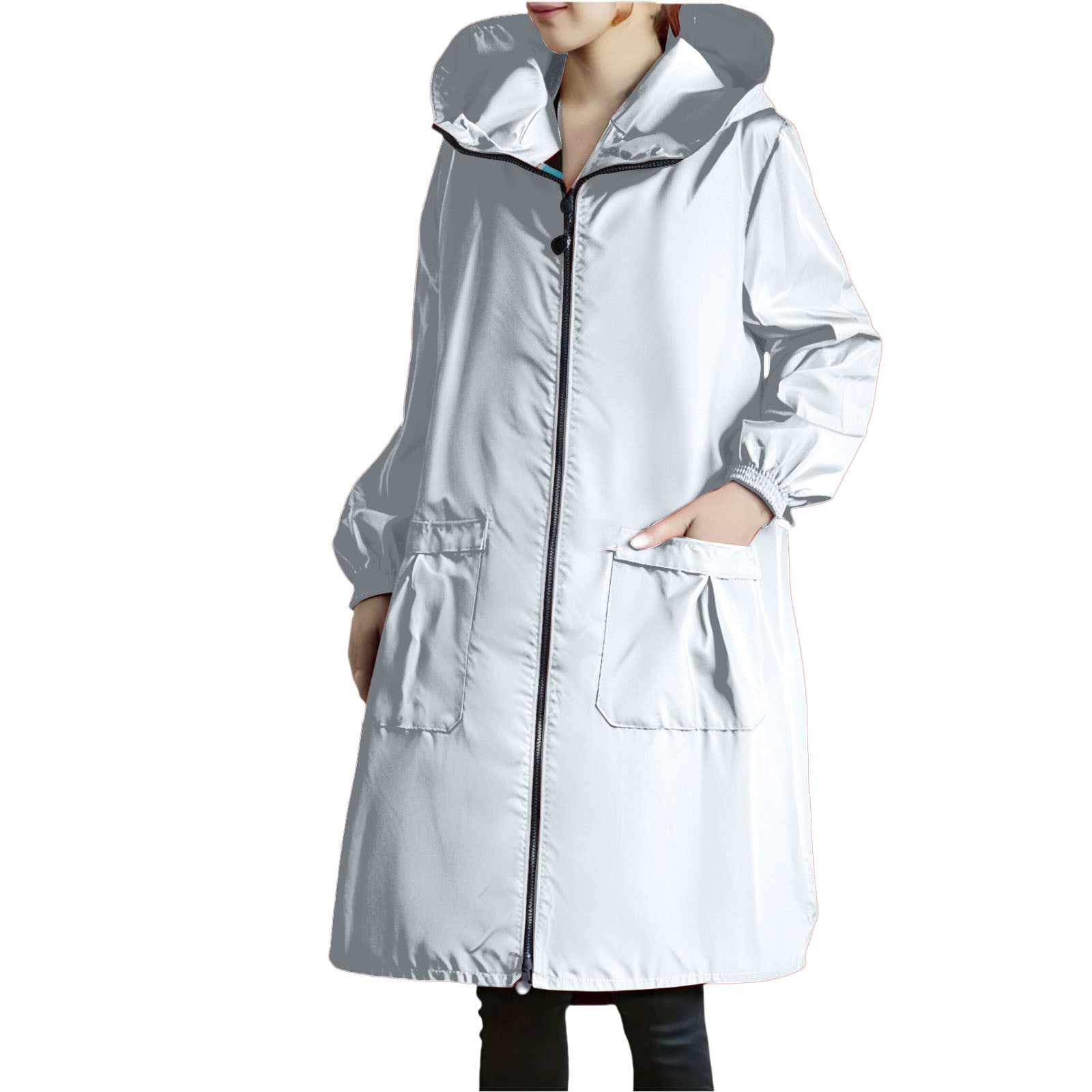 DondPO Rainjacket Women Waterproof Rain Jacket Women Long Rain Gear For ...