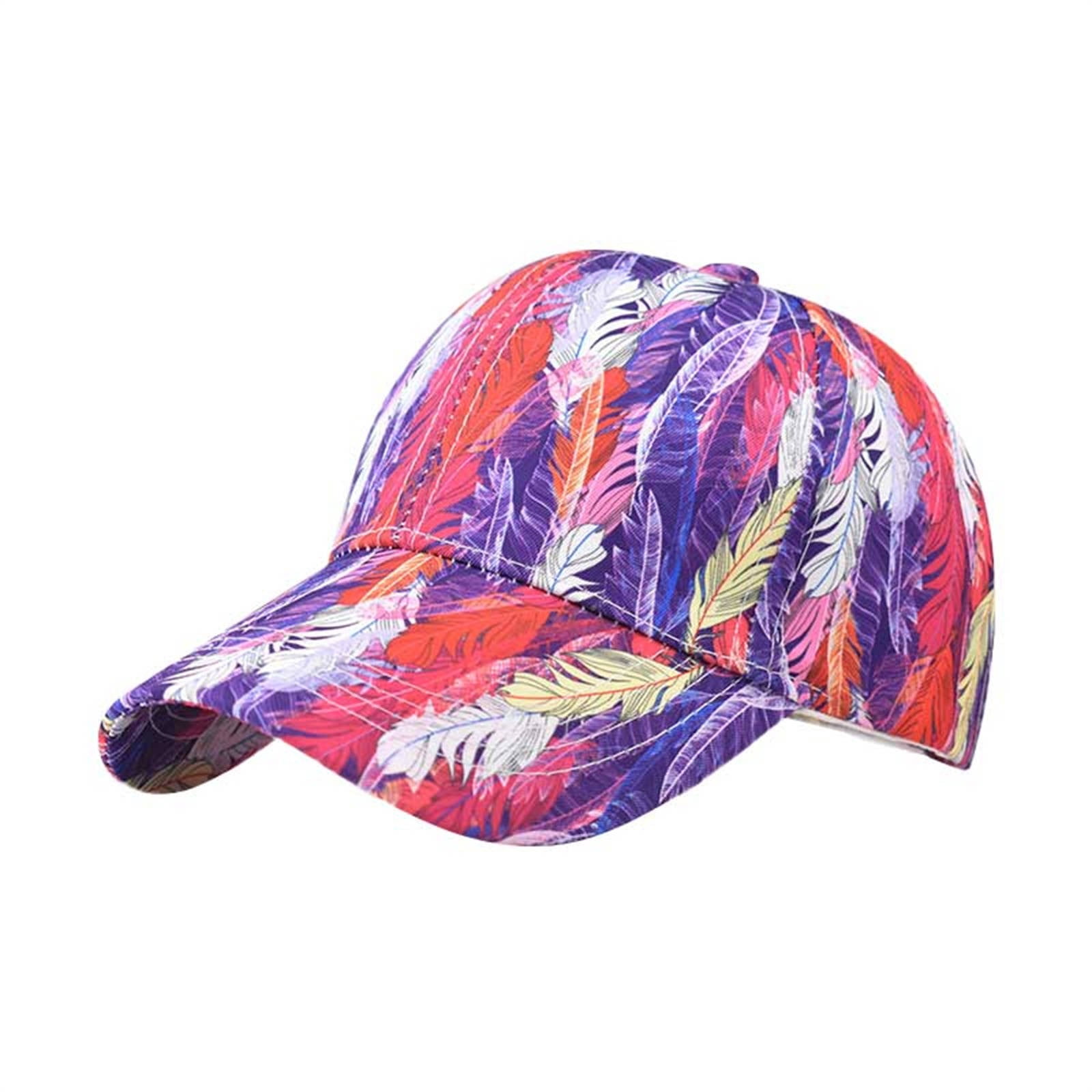 DondPO Trucker Hat Colorful Leaves Embroidery Solid Color Duck Hat ...