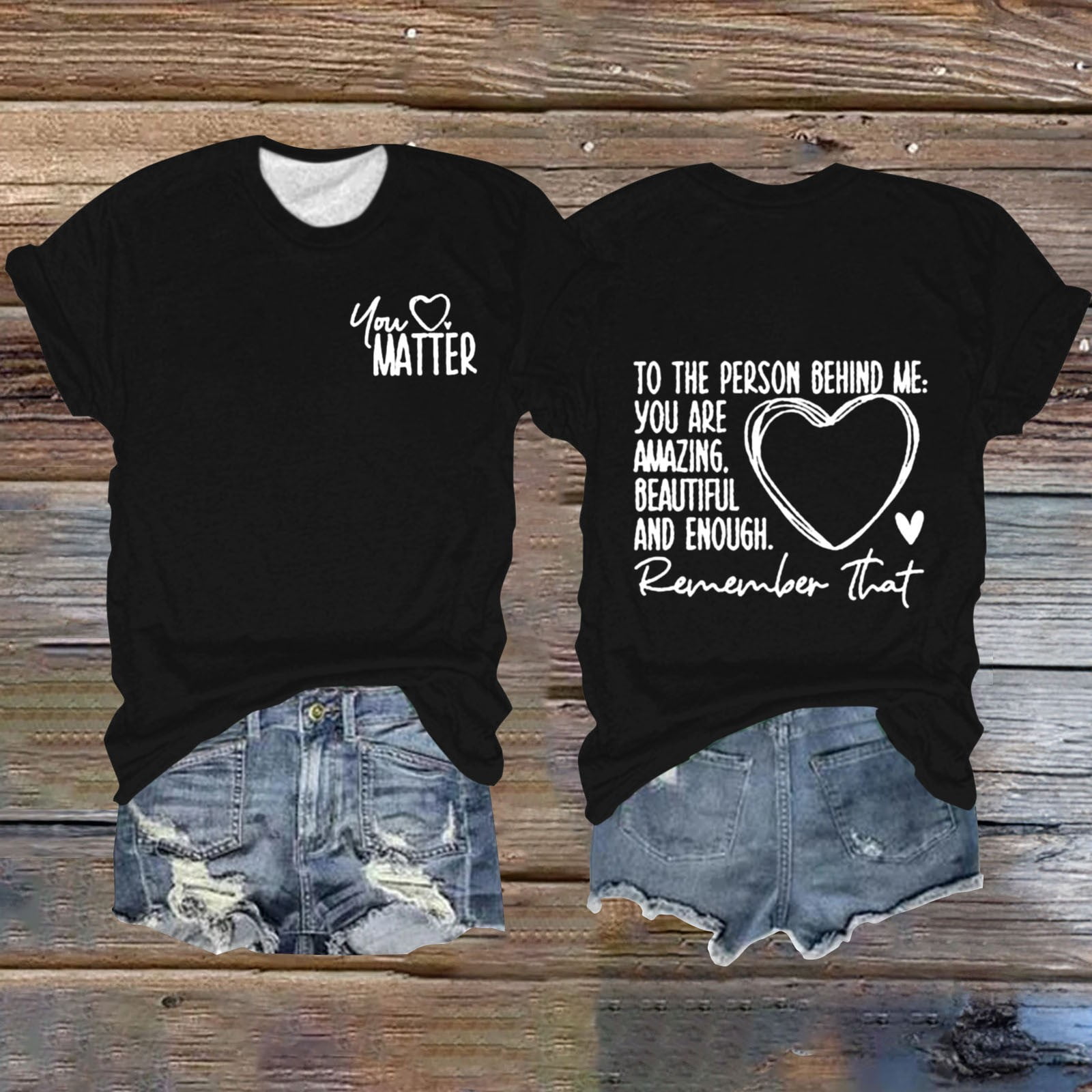 DondPO Tshirts for Women,Summer Tops Women's You Are Enough Dear Person ...