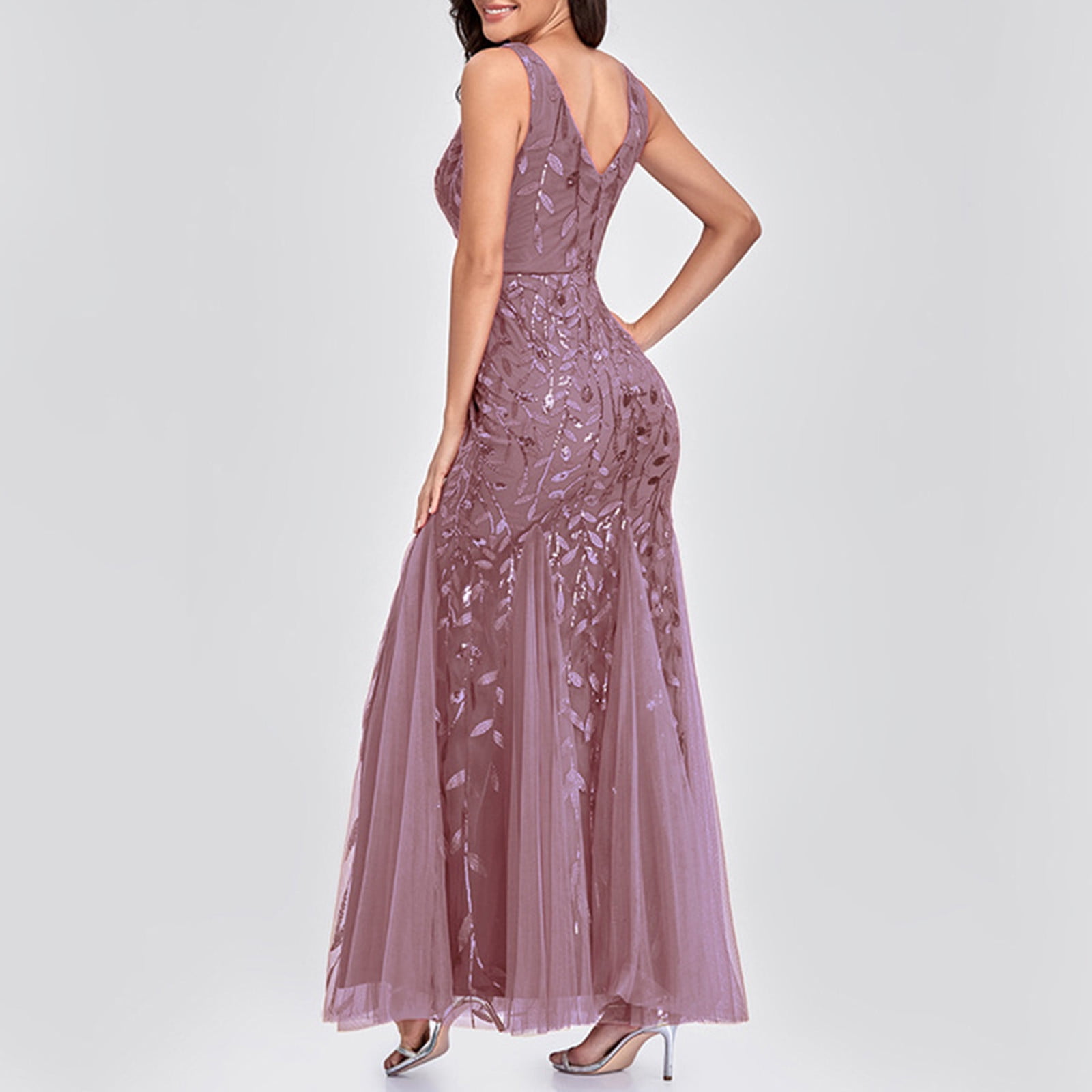 DondPO Wedding Guest Dresses for Women Maxi Dress Womens Fishtail ...