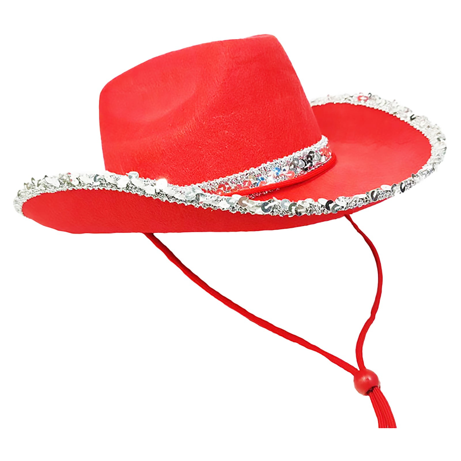 DondPO Western Cowgirl Hat Women's Masquerade Party Trimmed Cowboy Hat ...
