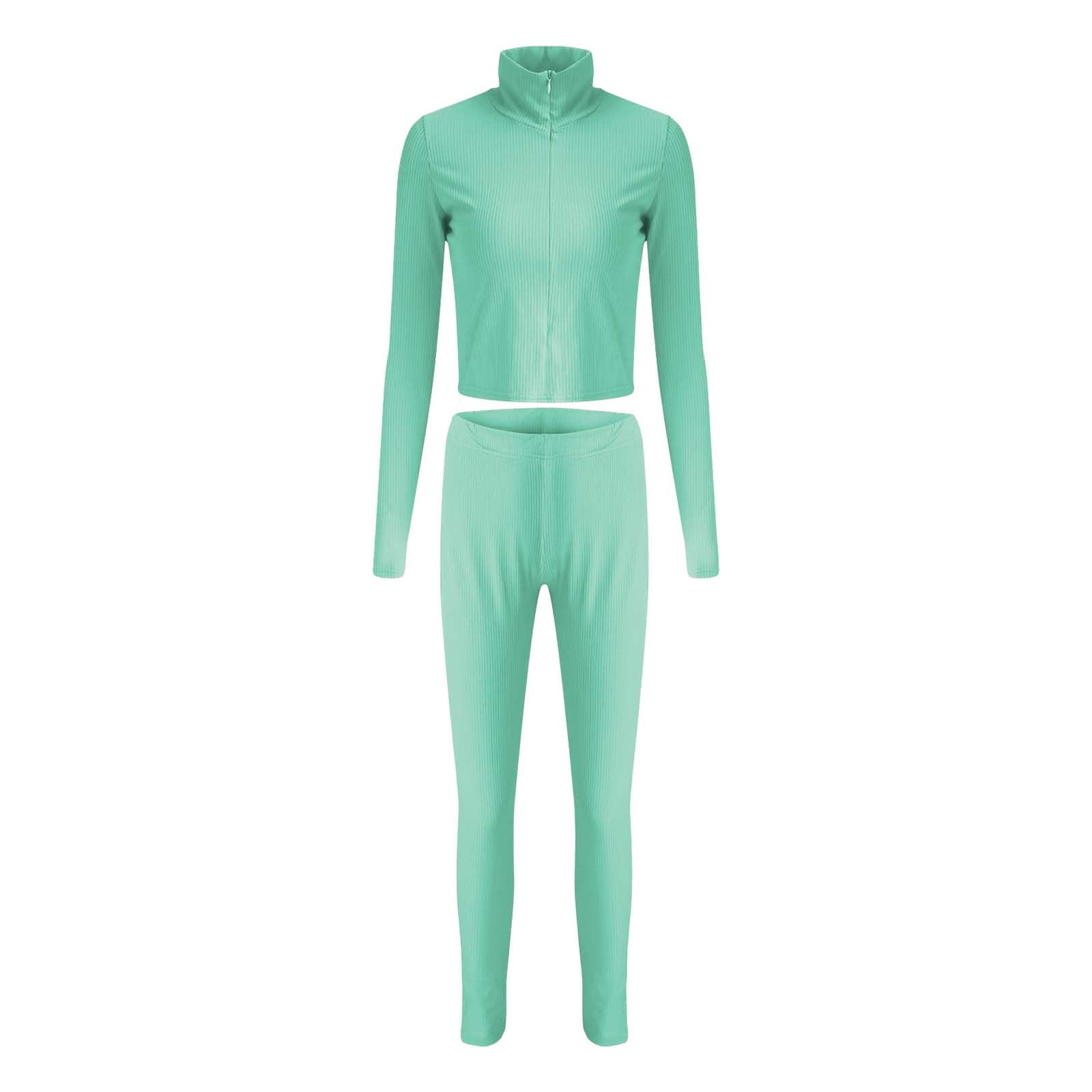 DondPO Womens Pajama Sets Women 2 Activewear Workout Yoga Set Long ...
