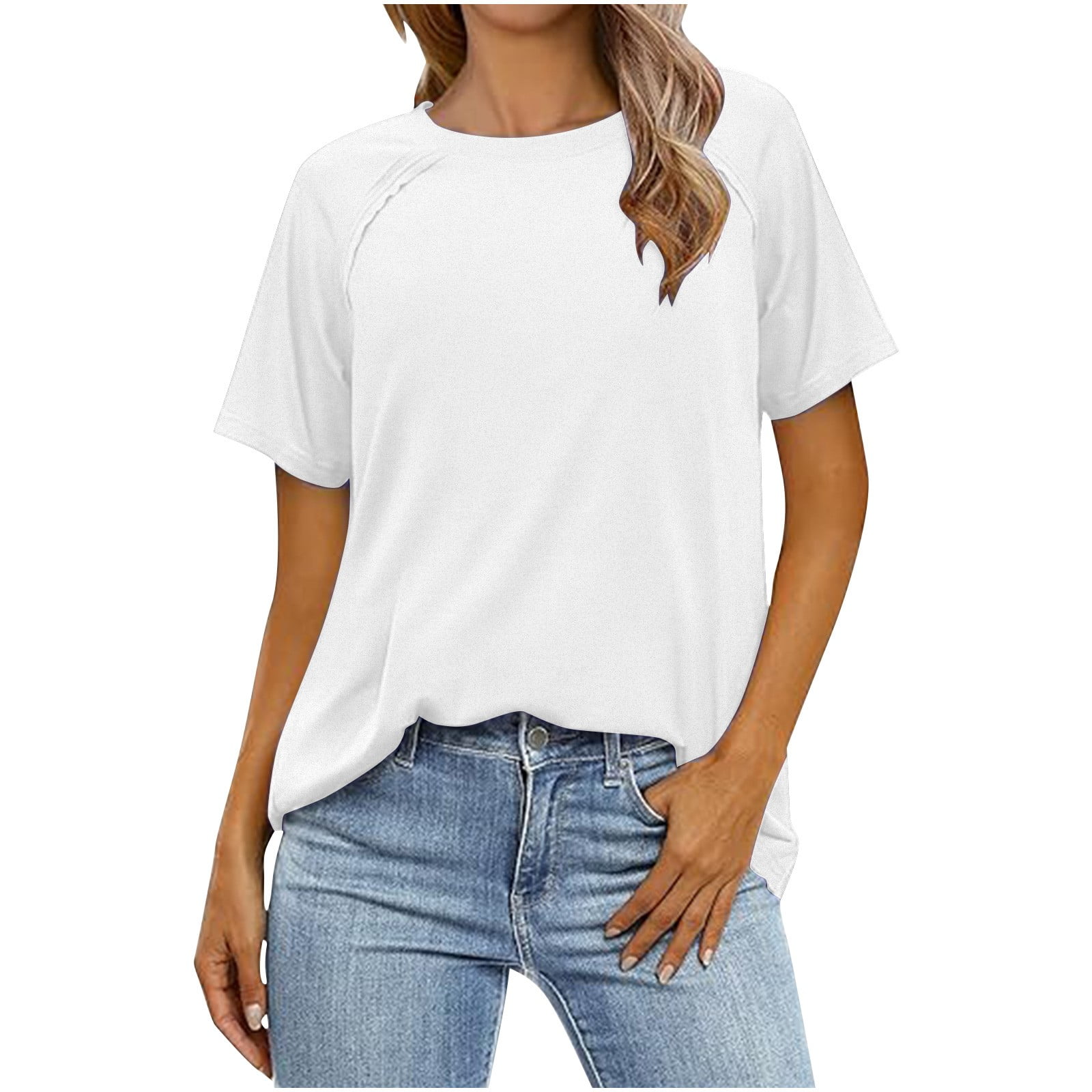 DondPO Womens Summer Tops Womens Tops Fit T Shirts Short Sleeve Crew ...