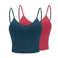 Emmalise Women's Camisole Built in Bra Wireless Fabric Support Short ...