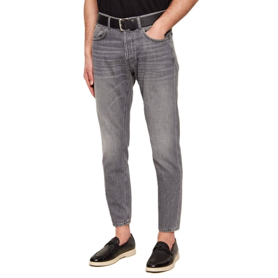 Dondup Washed Grey Tapered Jeans With Classic Pocket Styling (Men's ...