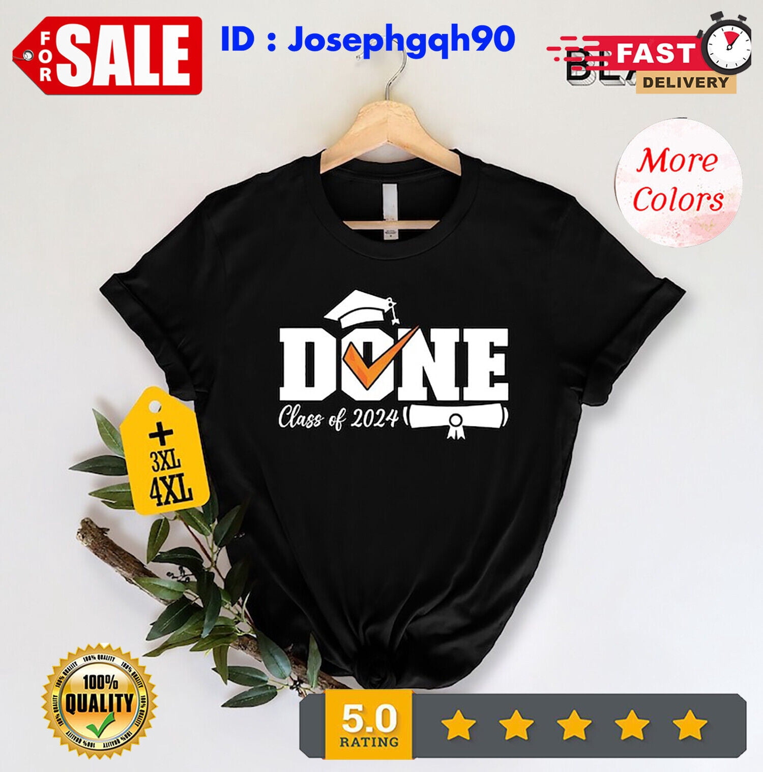 Done Class Of 2024 Shirt, Senior 2024 Shirt, 2024 Graduation Squad ...