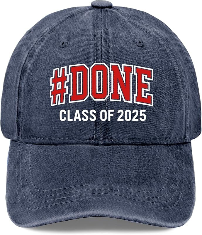 Done Class of 2025 Graduation Graduate Hats for Women Classic Washed ...
