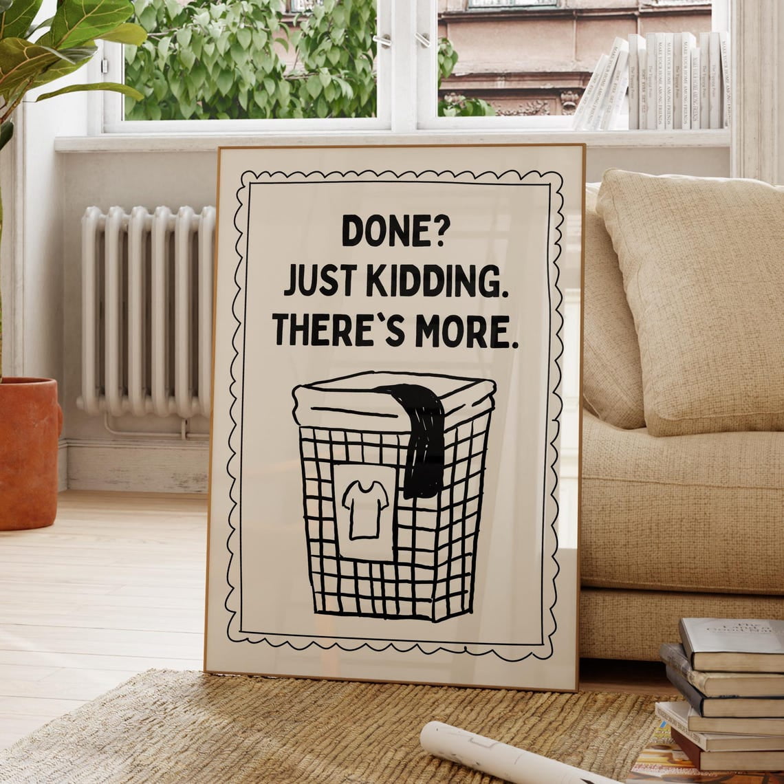 Done Just Ding Poster, Laundry Basket Poster, Laundry Room Decor Poster ...