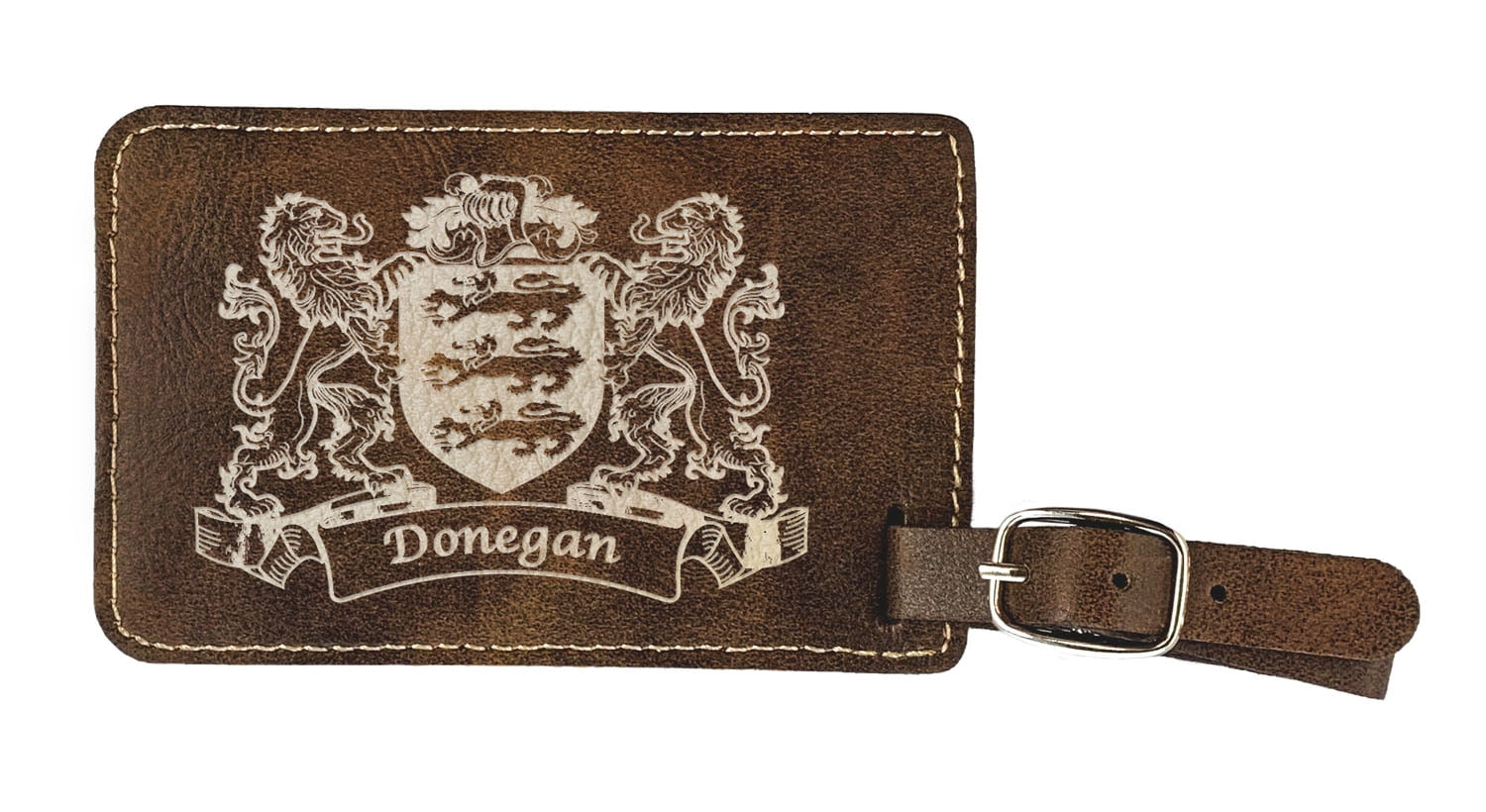 Donegan Irish Coat of Arms Luggage Tag(set of 2) - Rustic Leather ...
