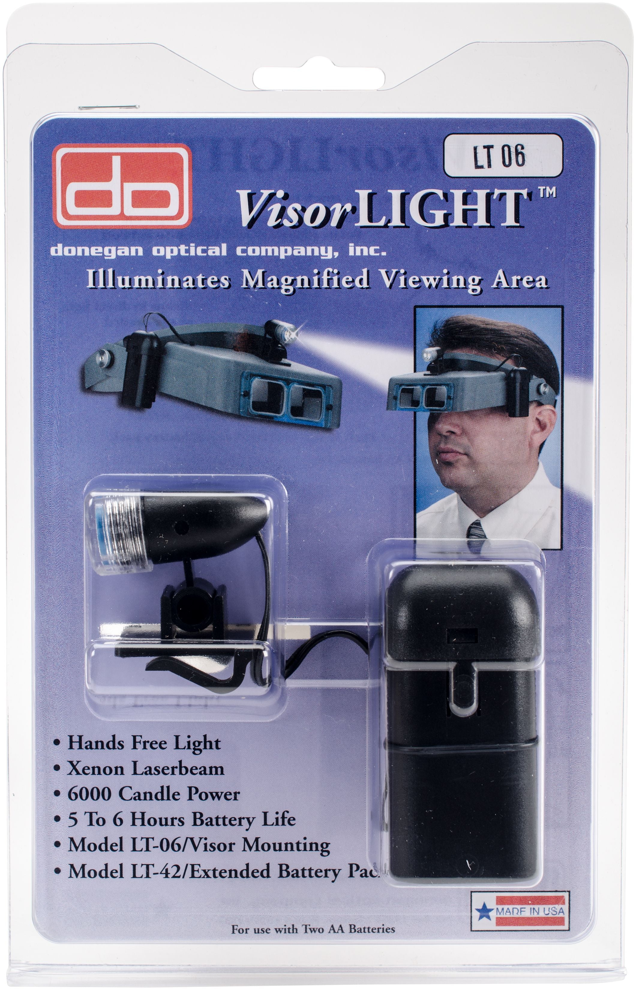 Donegan Optical VisorLIGHT -W/ Battery Pack - Walmart.com