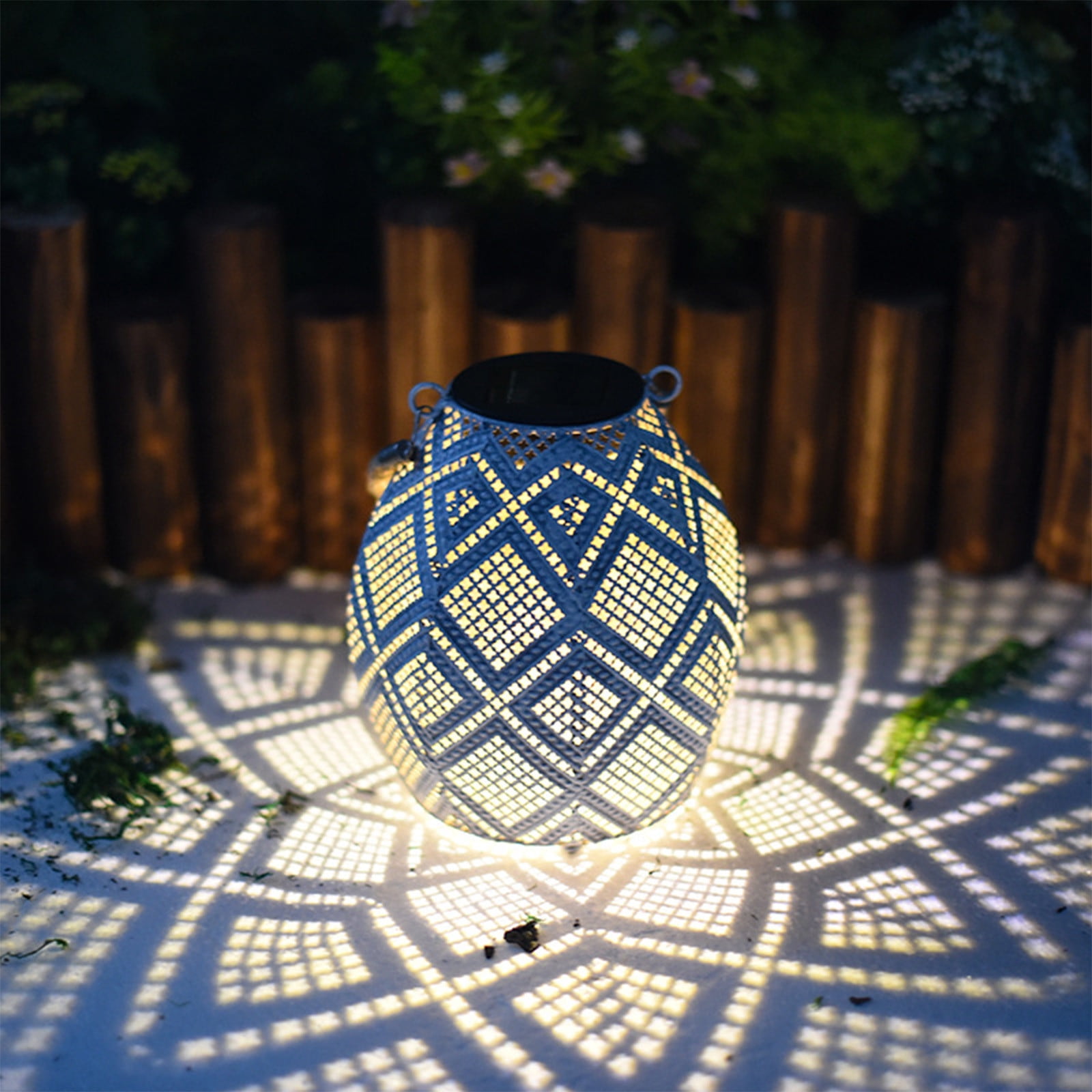 Donemore 1 Pcs Solar Lanterns Outdoor Hanging Lantern Lights, Hollowed ...