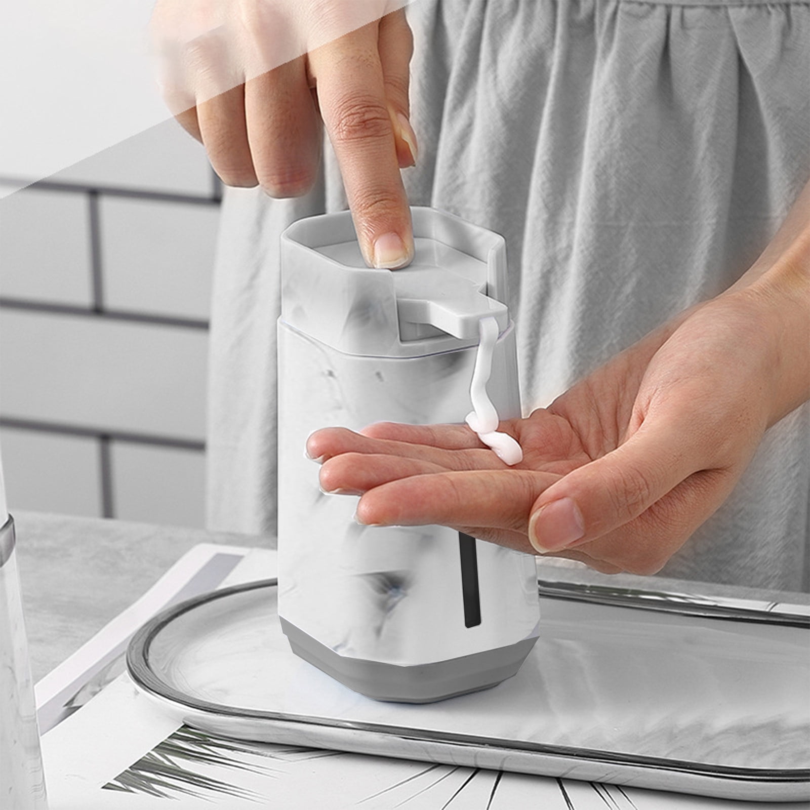 Donemore 250ml Clear Plastic Cylinder Pump Hand Bottle Dispenser ...