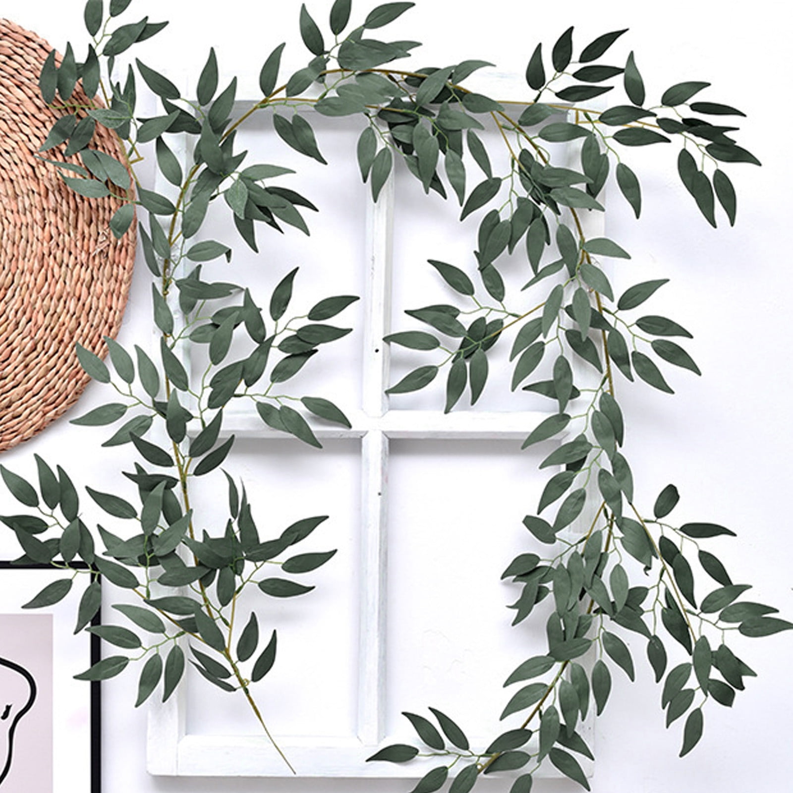 Donemore Artificial Hanging Willow Vine Twigs 1Pcs Fake Hanging Willow ...