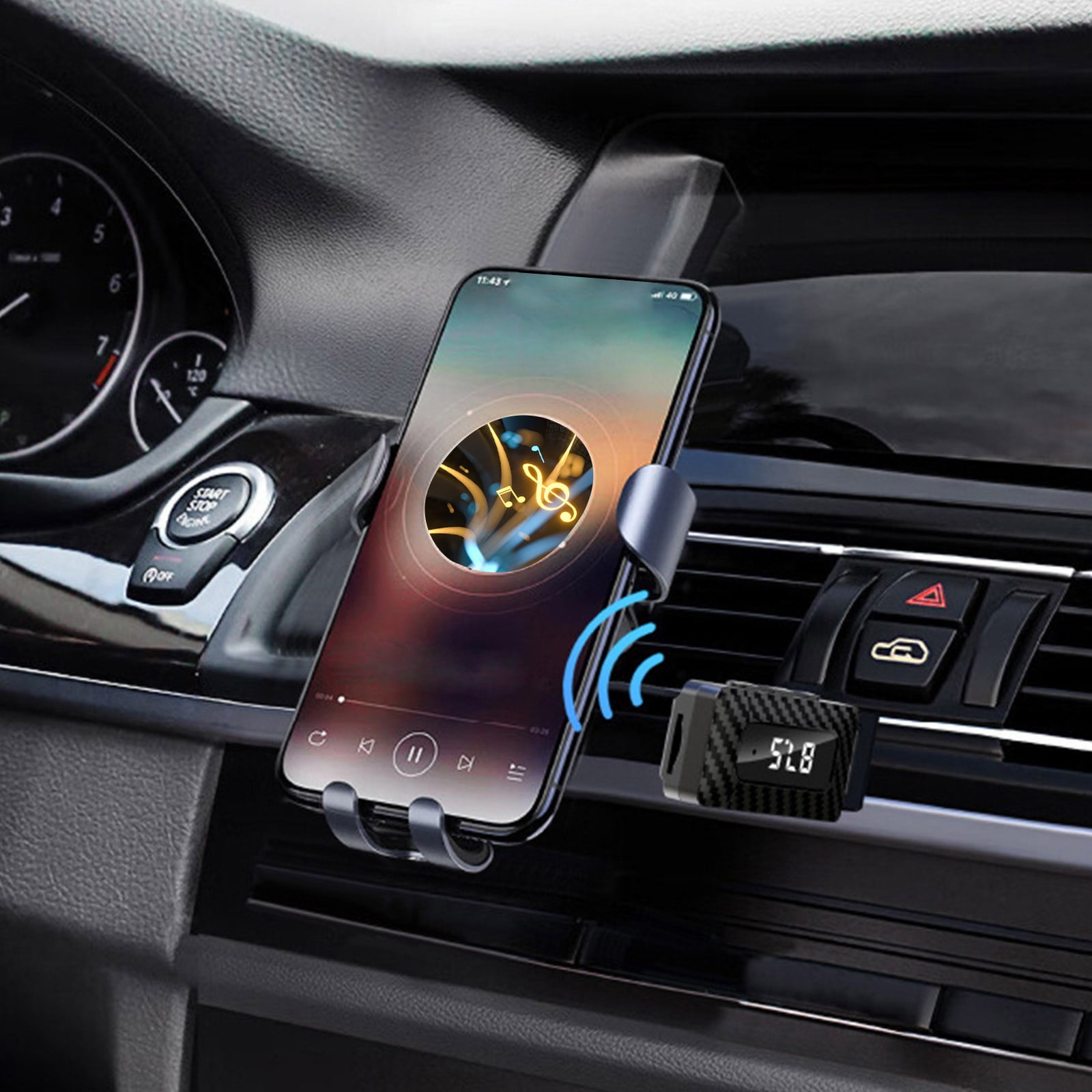 Donemore Bluetooth 5.3 USB Interface FM Transmitter, Fast Charger ...