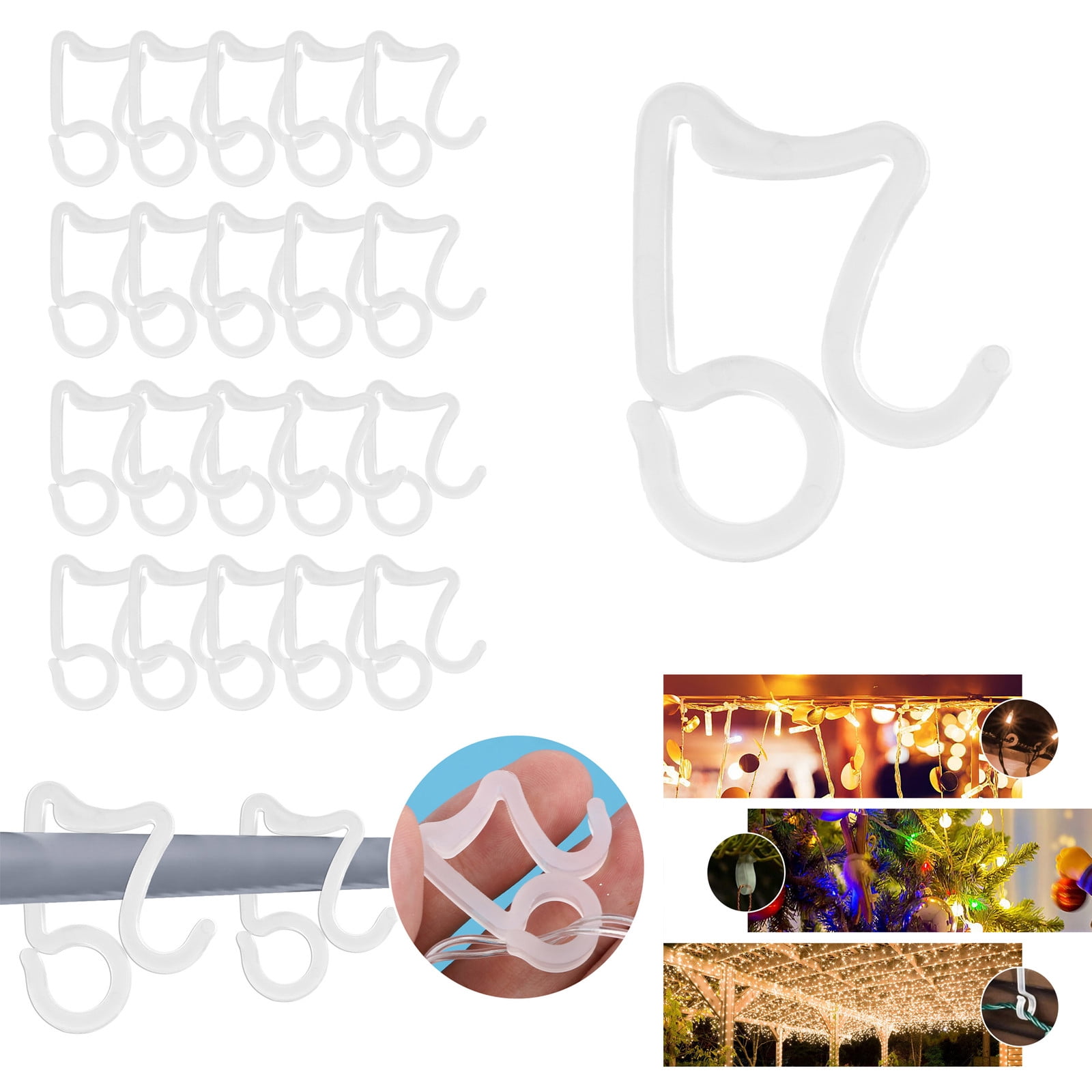 Donemore Christmas Light Clips, Weatherproof Outside Gutter Clip Hooks ...